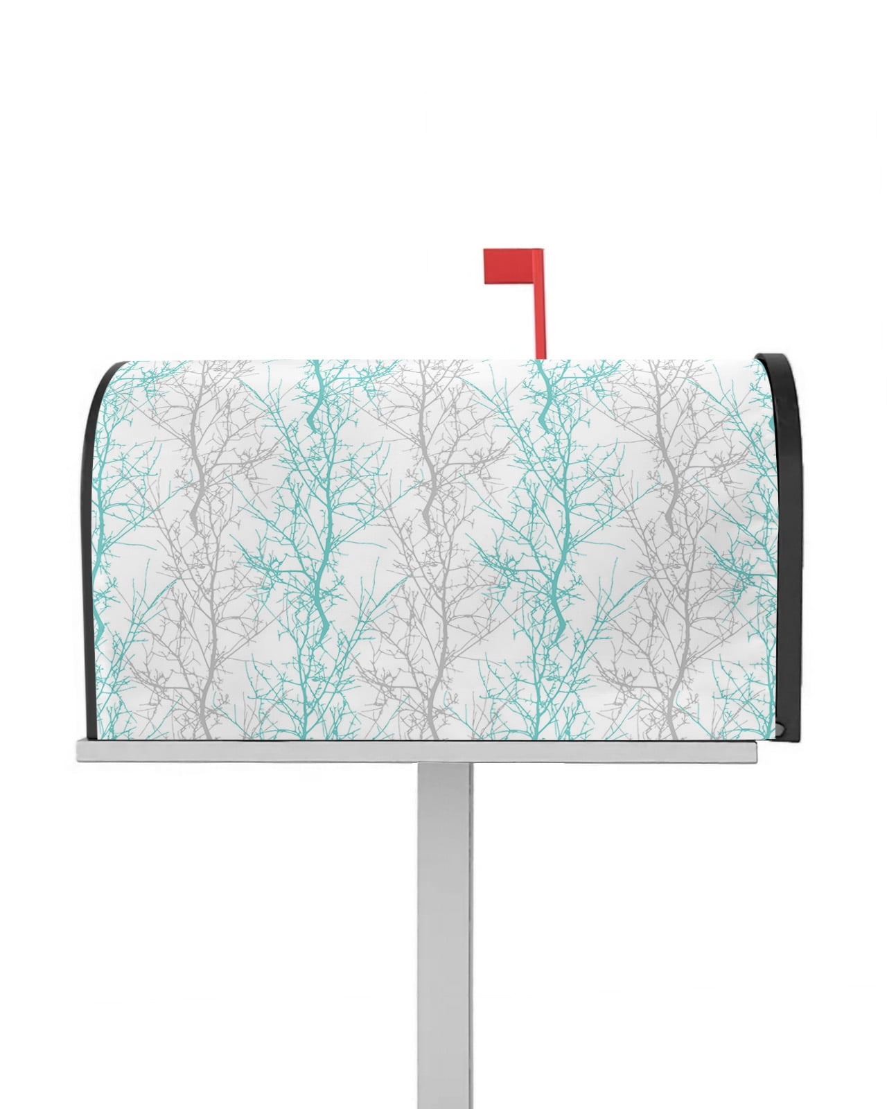Mailbox Cover Magnetic Green Grey Tree Branch Post Box Cover Waterproof ...