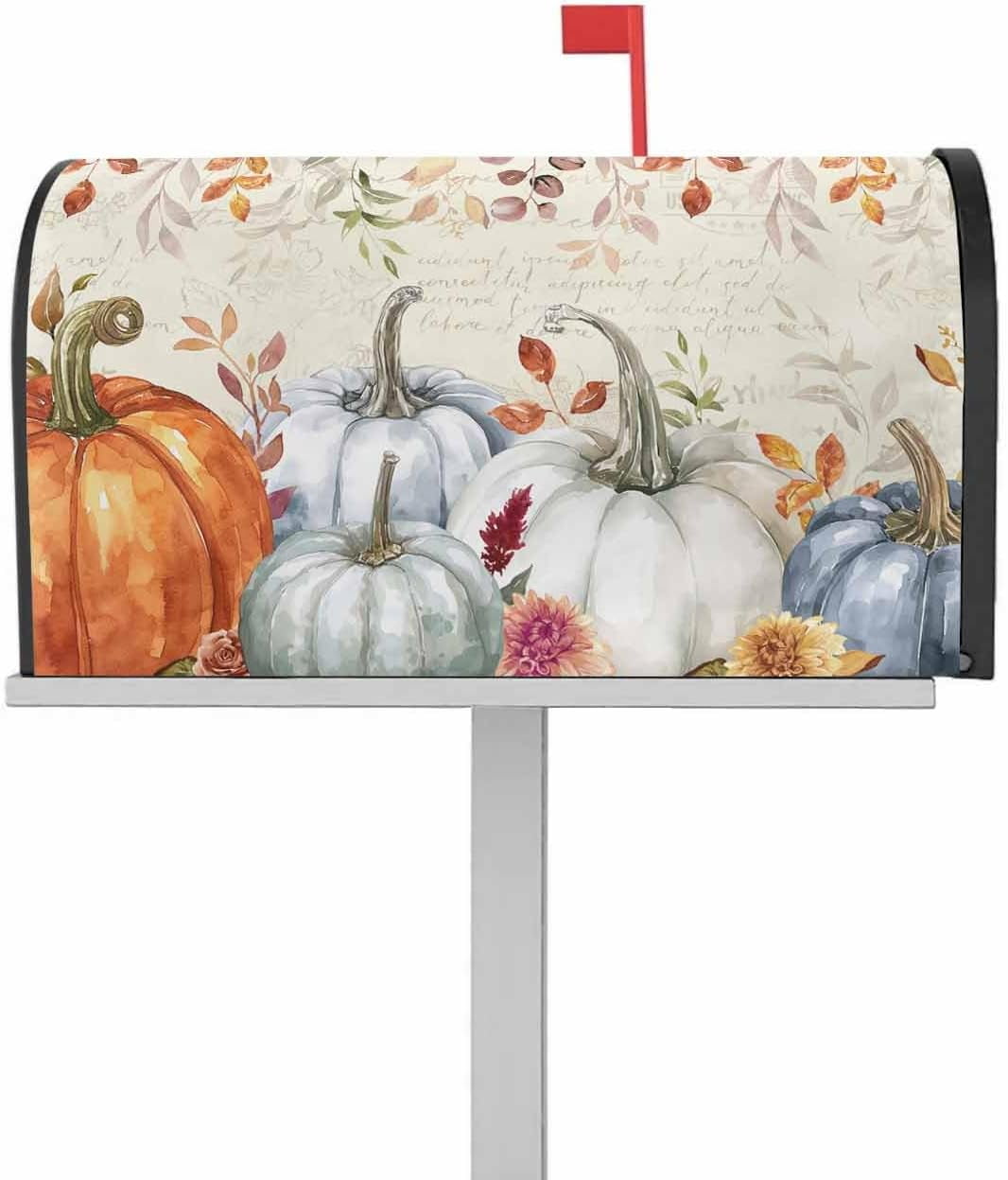 Mailbox Cover Magnetic Mailbox Wraps, Fall Thanksgiving Eucalyptus Leaf ...