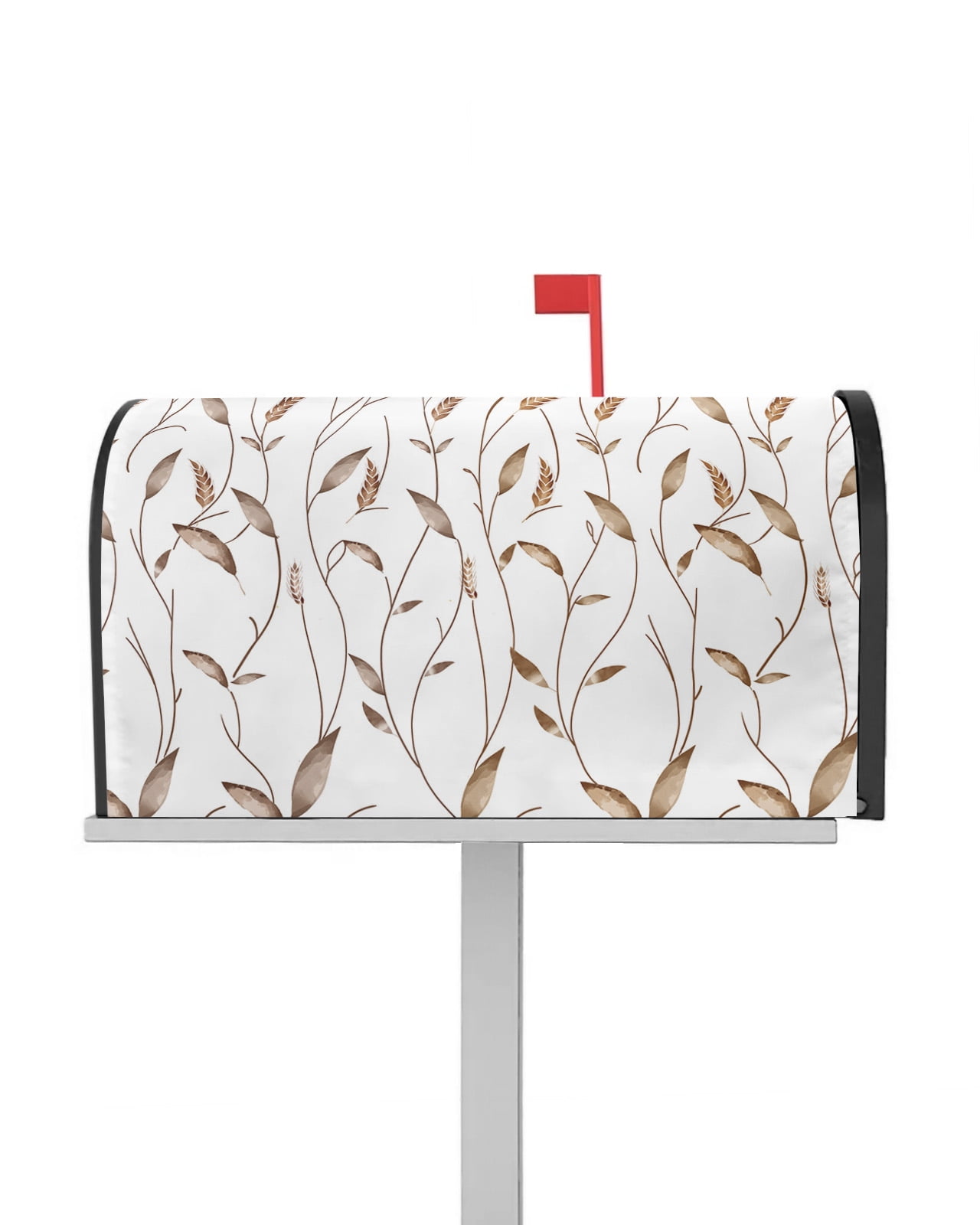 Mailbox Cover Magnetic Plants and Wheat Branches Hand-painted Geometric ...