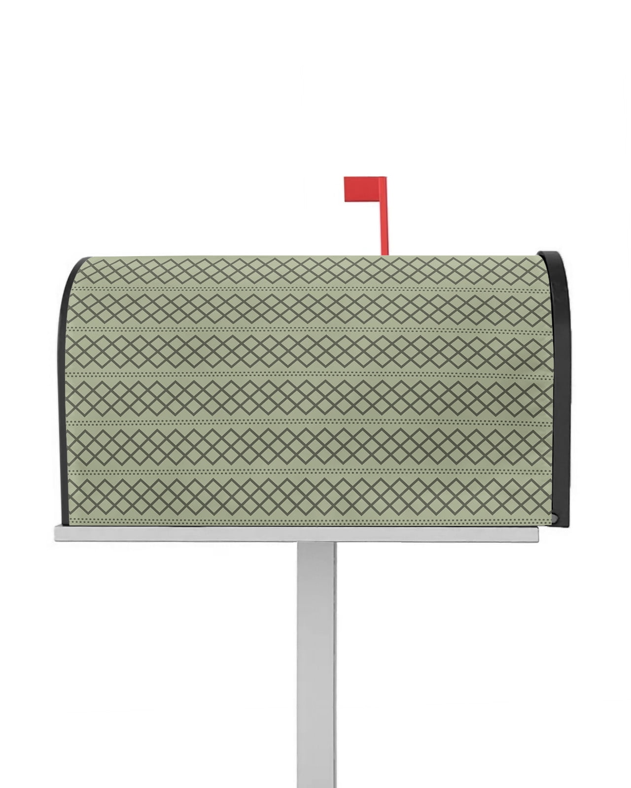 Mailbox Cover Magnetic Sage Green Boho Abstract Art Geometric Post Box ...