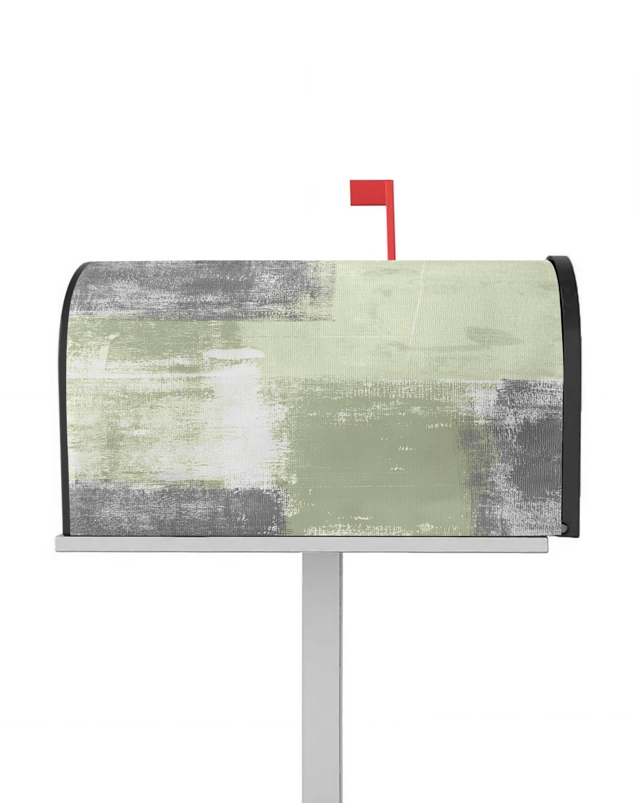 Mailbox Cover Magnetic Sage Green Grey Abstract Oil Painting Post Box ...