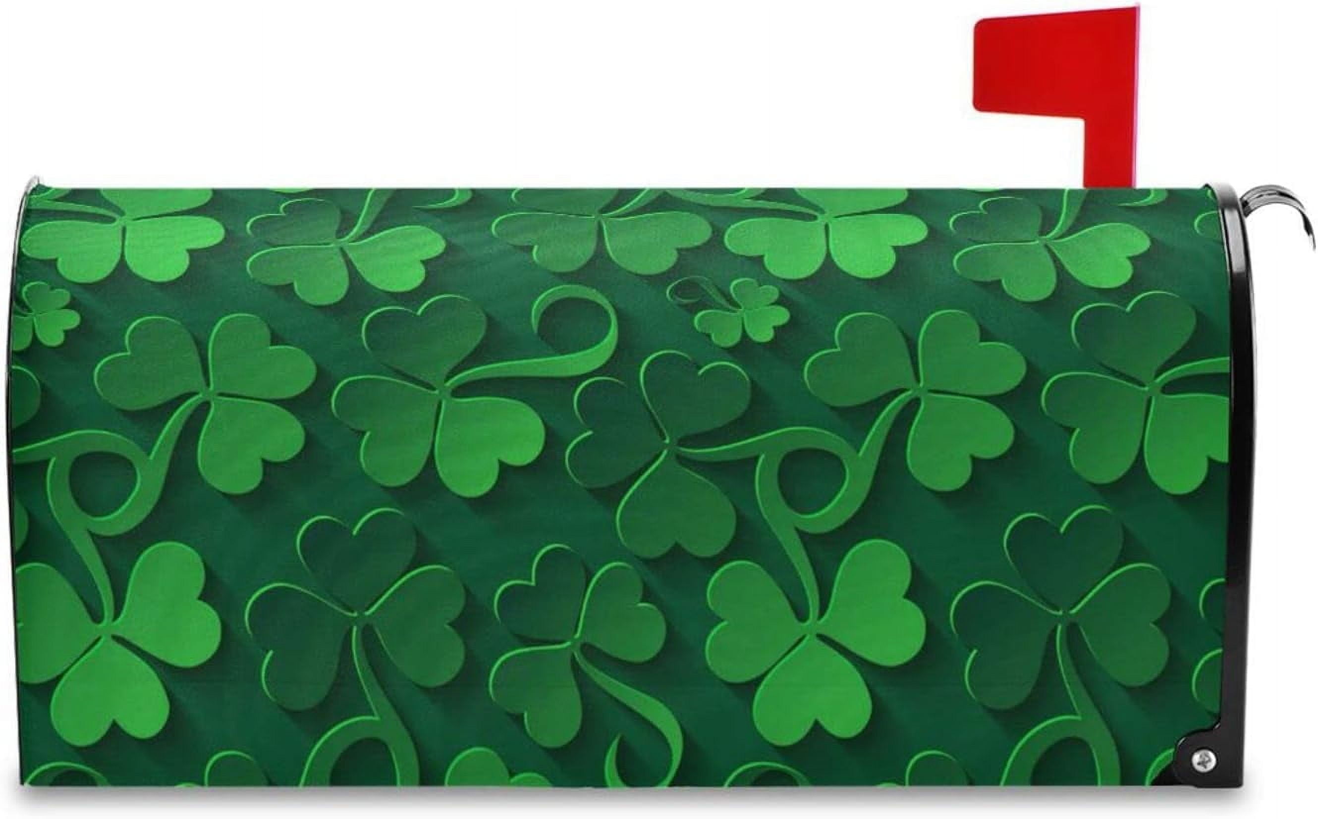 Mailbox Cover Magnetic St. Patricks Day Shamrock Leaves Mail Wraps ...