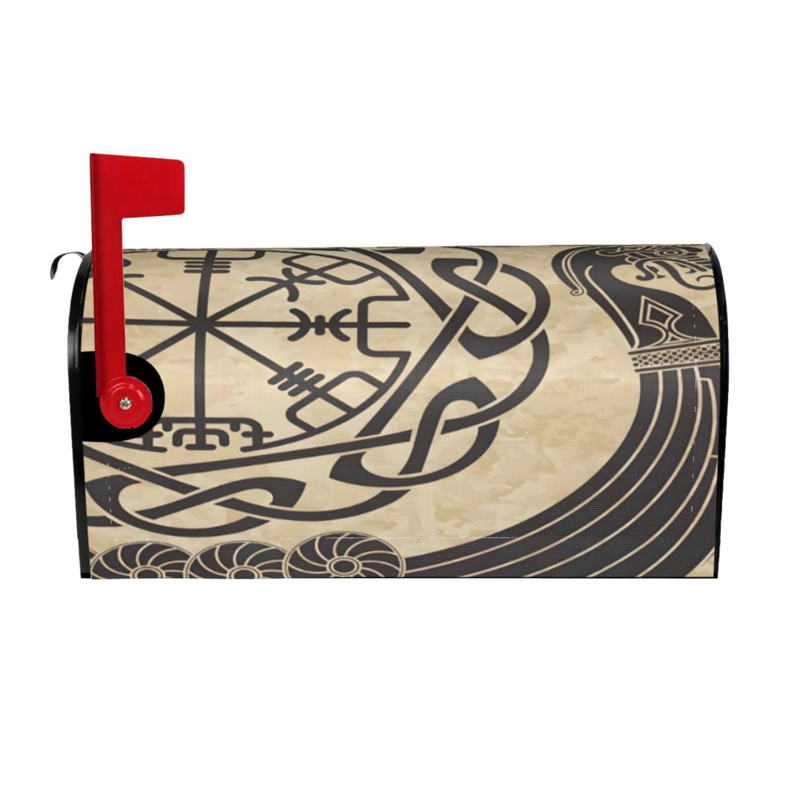 Mailbox Cover Magnetic Viking Dragon Ship Compass Postal Nordic Garden ...
