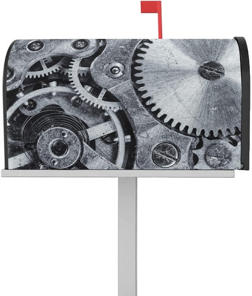 Mailbox Cover Magnetic Mailbox Wraps, Classic Mechanical Metal Gear ...
