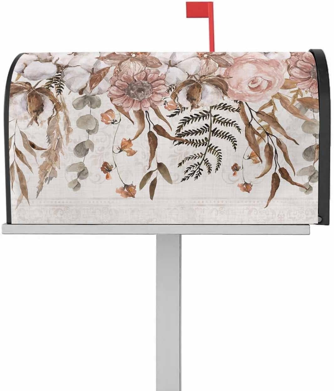 Mailbox Cover Magnetic Mailbox Wraps, Fall Thanksgiving Flowers ...