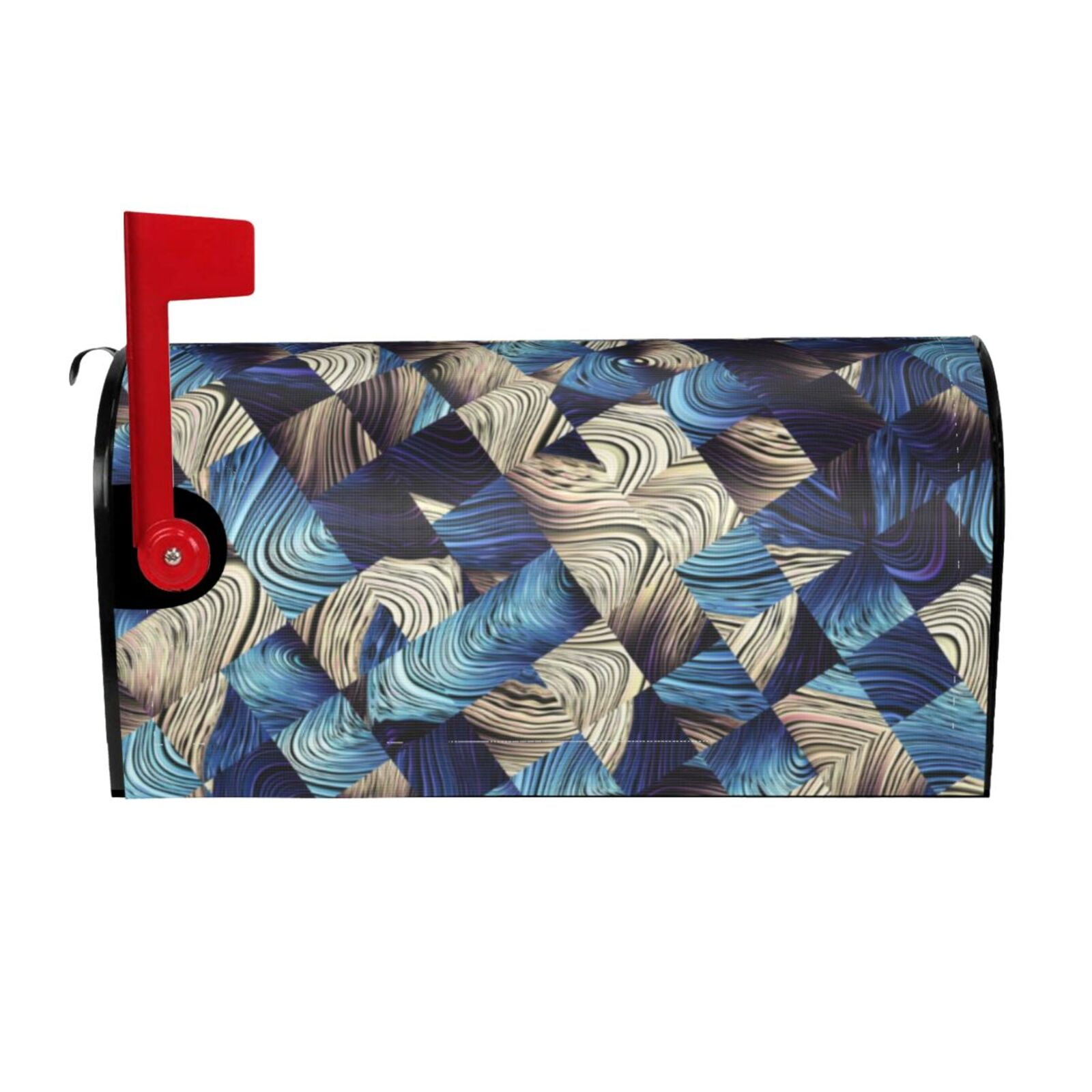 Mailbox Covers, Abstract Blue Squares Welcome Cute Mailbox Cover ...