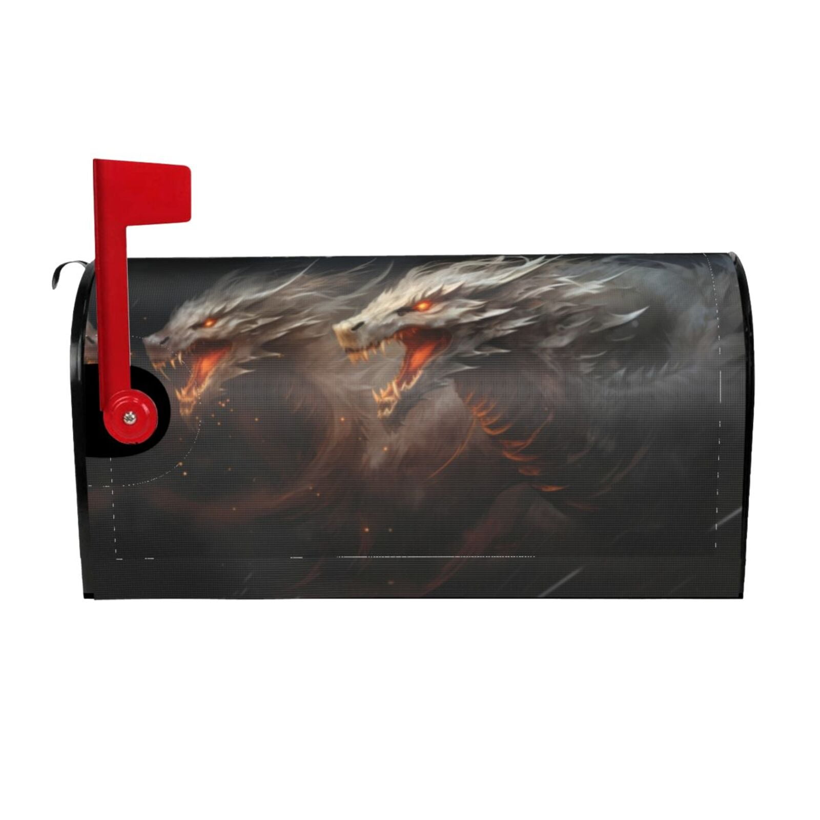 Mailbox Covers, Abstract White Dragon Welcome Cute Mailbox Cover ...