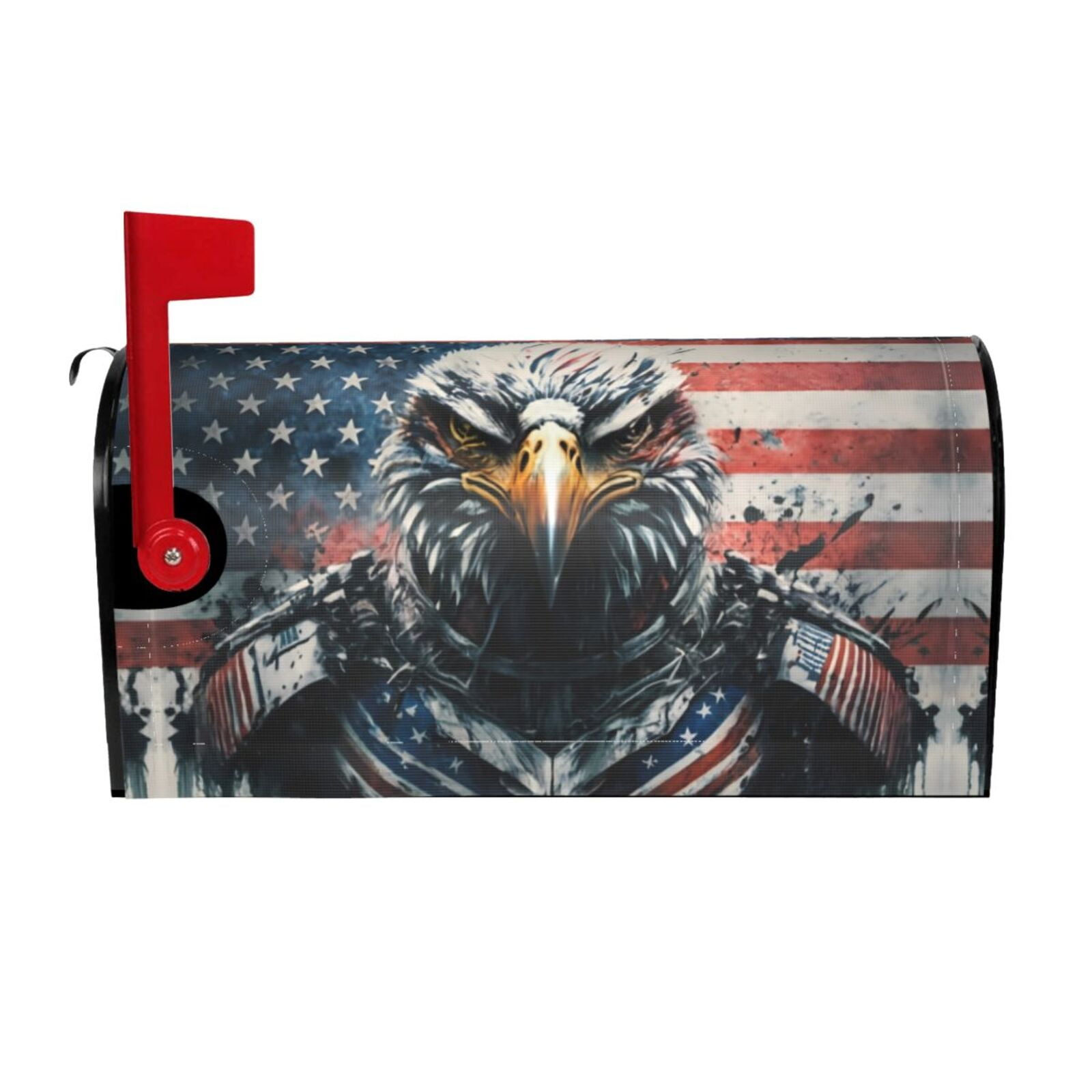 Mailbox Covers, Angry American Eagle Flag Cute Welcome Mailbox Cover ...