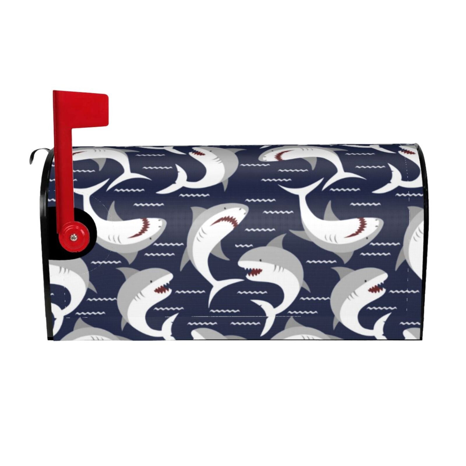 Mailbox Covers Angry Shark Waterproof mail Box Covers, Magnetic ...