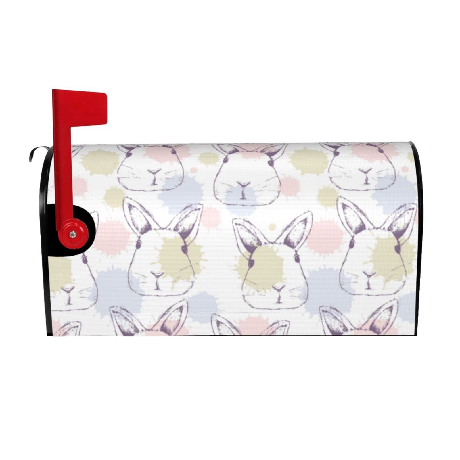 Mailbox Covers, Artistic Cute Rabbit Head Mailbox Cover Magnetic Extra ...