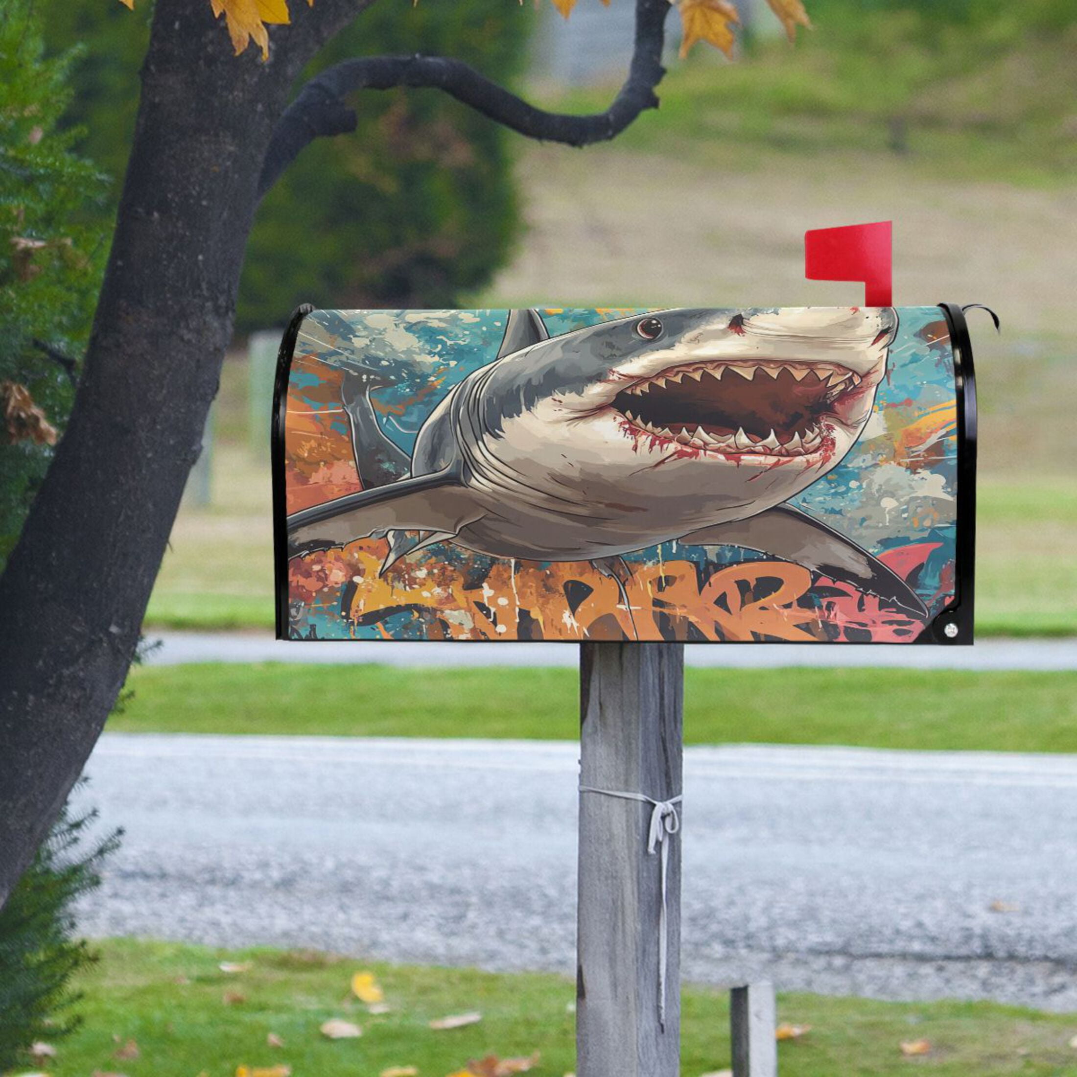 Mailbox Covers Attack Sharks Pattern Mailbox Cover - Walmart.com