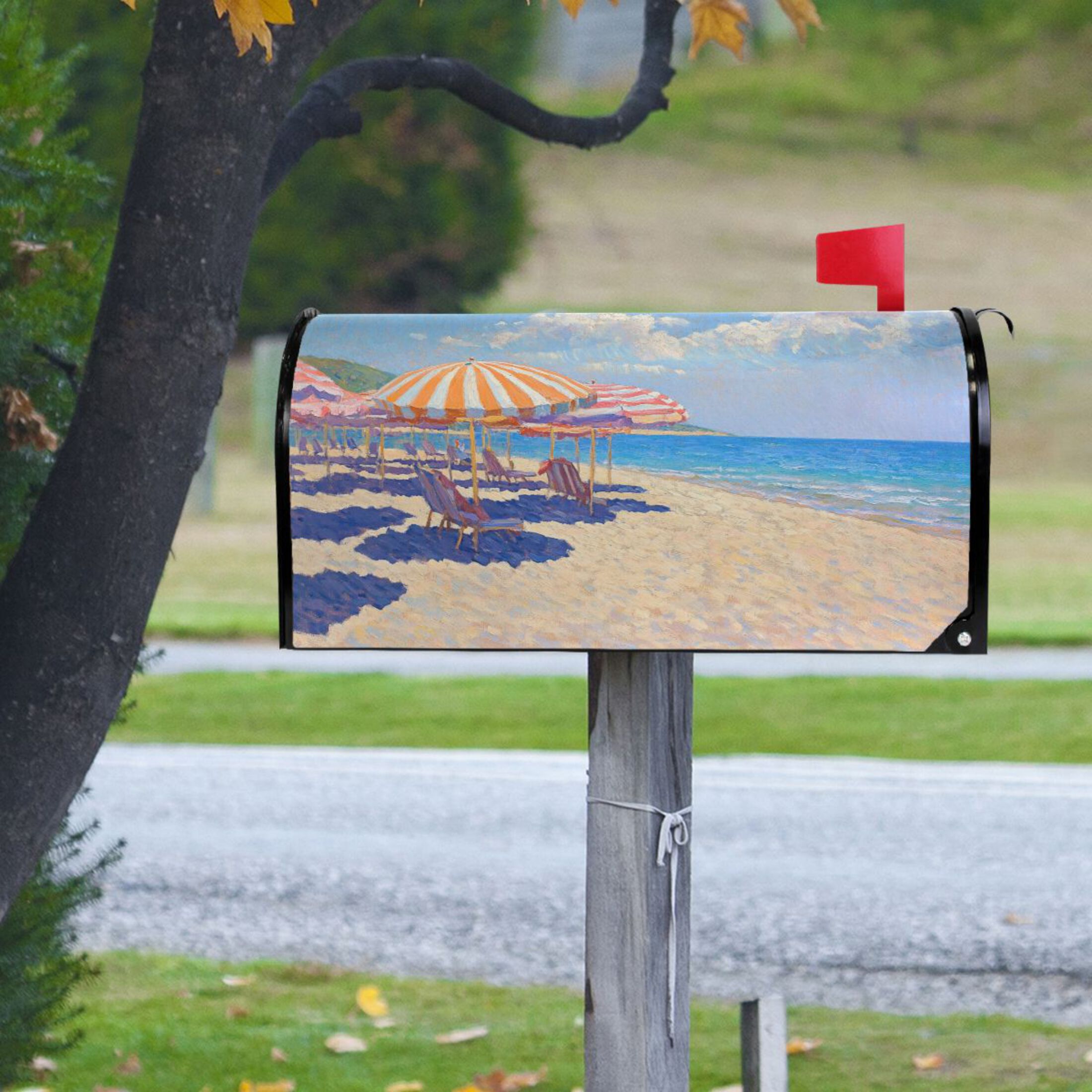 Mailbox Covers Beach Scene Plainting Mailbox Cover - Walmart.com