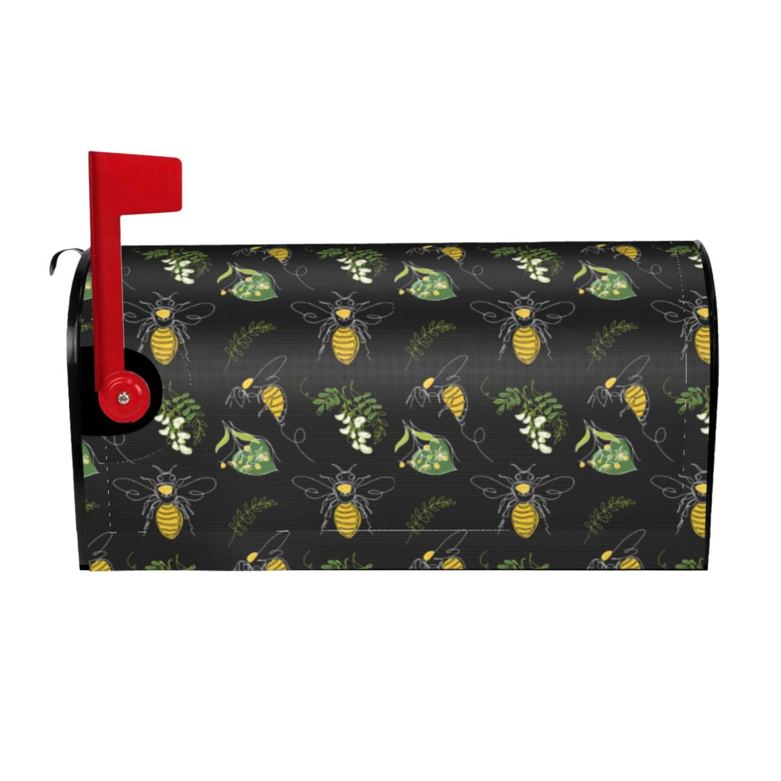 Mailbox Covers Bee Floral Waterproof mail Box Covers, Magnetic Standard ...