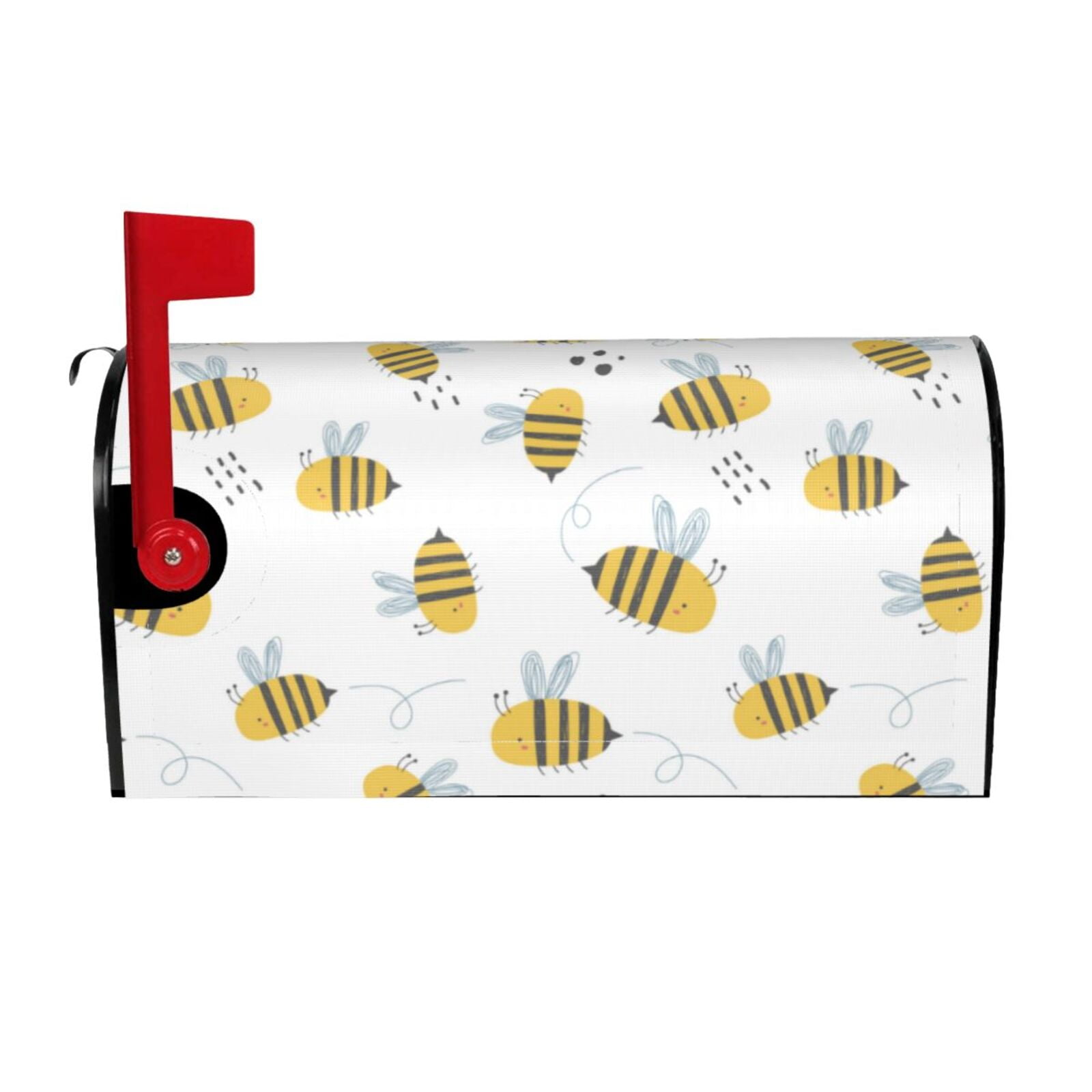 Mailbox Covers, Bee print Welcome Cute Mailbox Cover Magnetic Standard ...