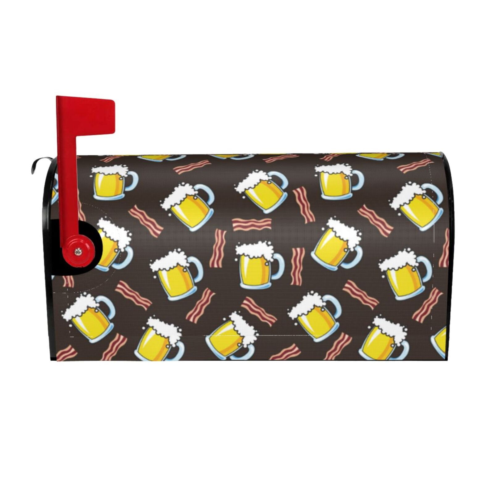 Mailbox Covers, Beer Bacon Print Welcome Cute Mailbox Cover Magnetic ...