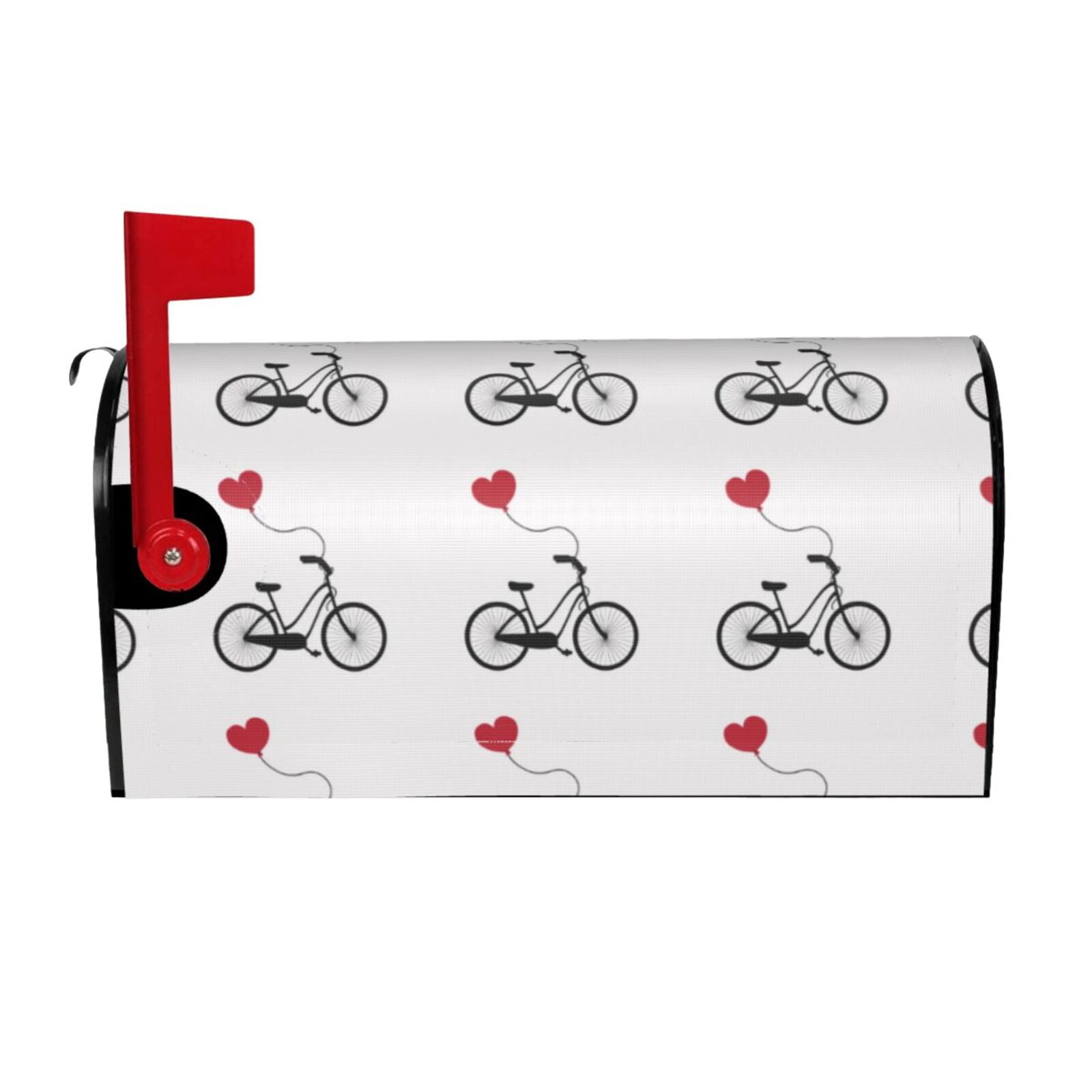 Mailbox Covers, Bike Pattern heart Welcome Cute Mailbox Cover Magnetic ...