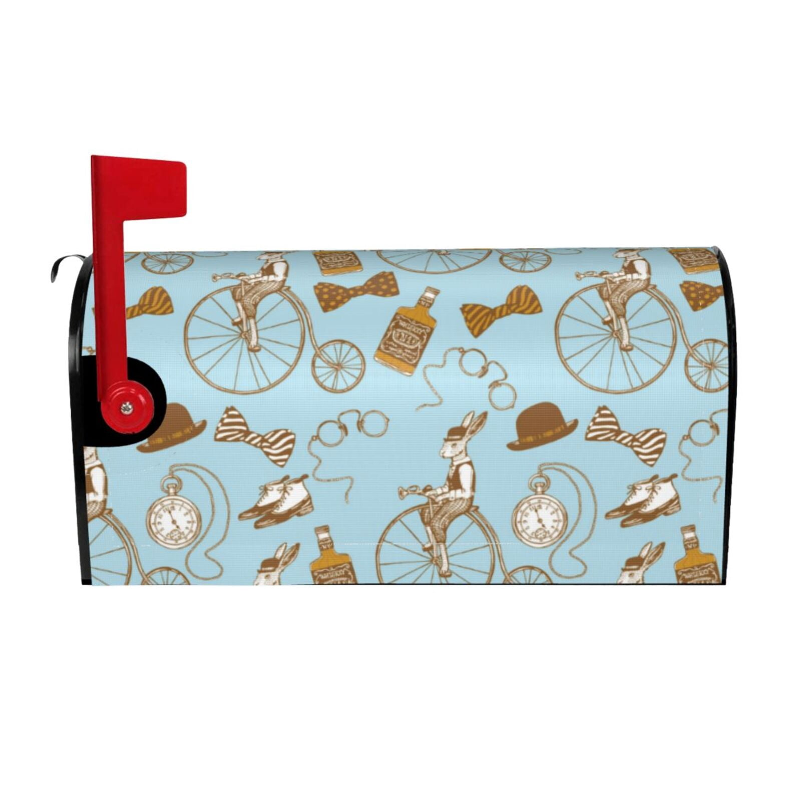 Mailbox Covers, Bike Pattern rabbit Welcome Cute Mailbox Cover Magnetic ...