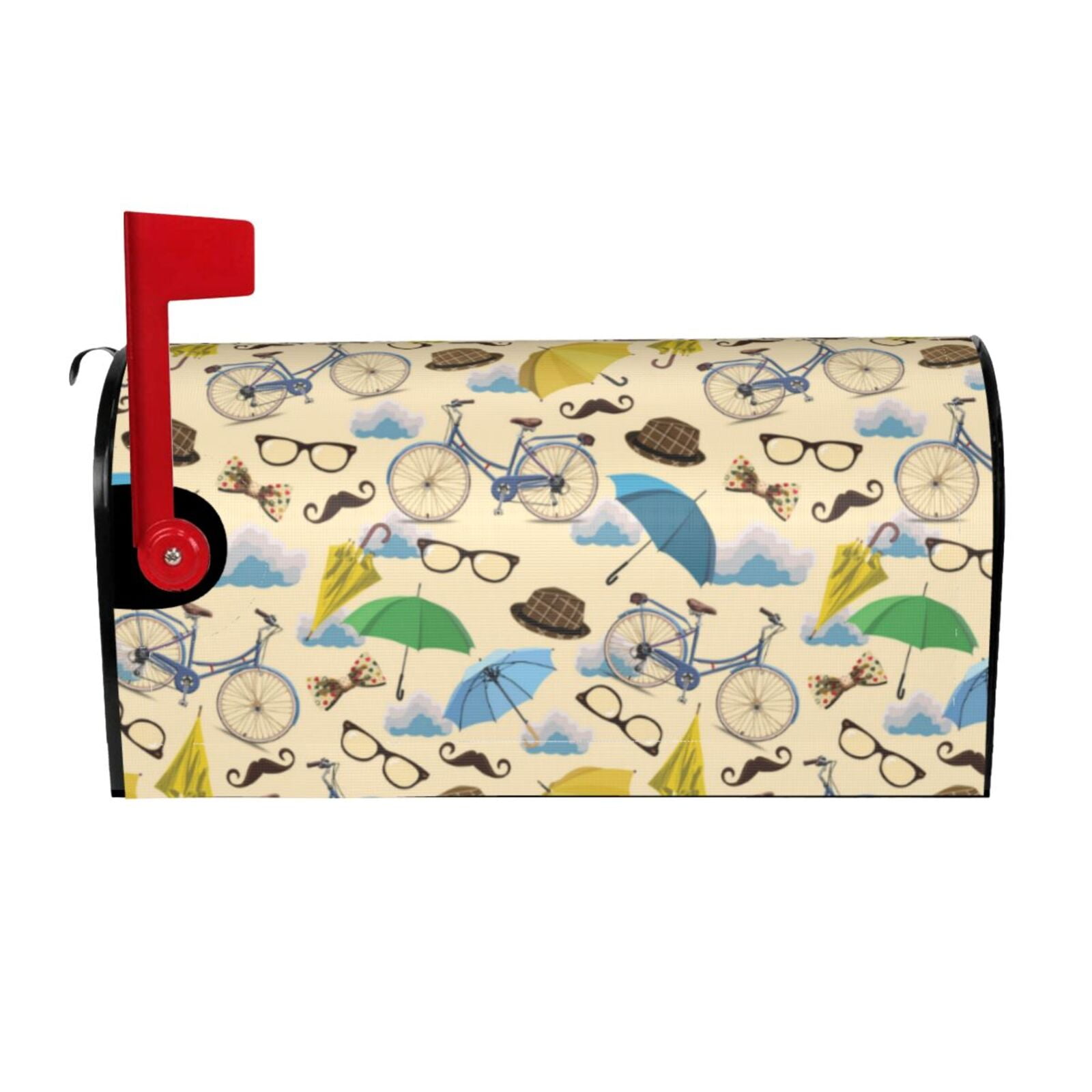 Mailbox Covers, Bike Pattern umbrella Cute Welcome Mailbox Cover ...
