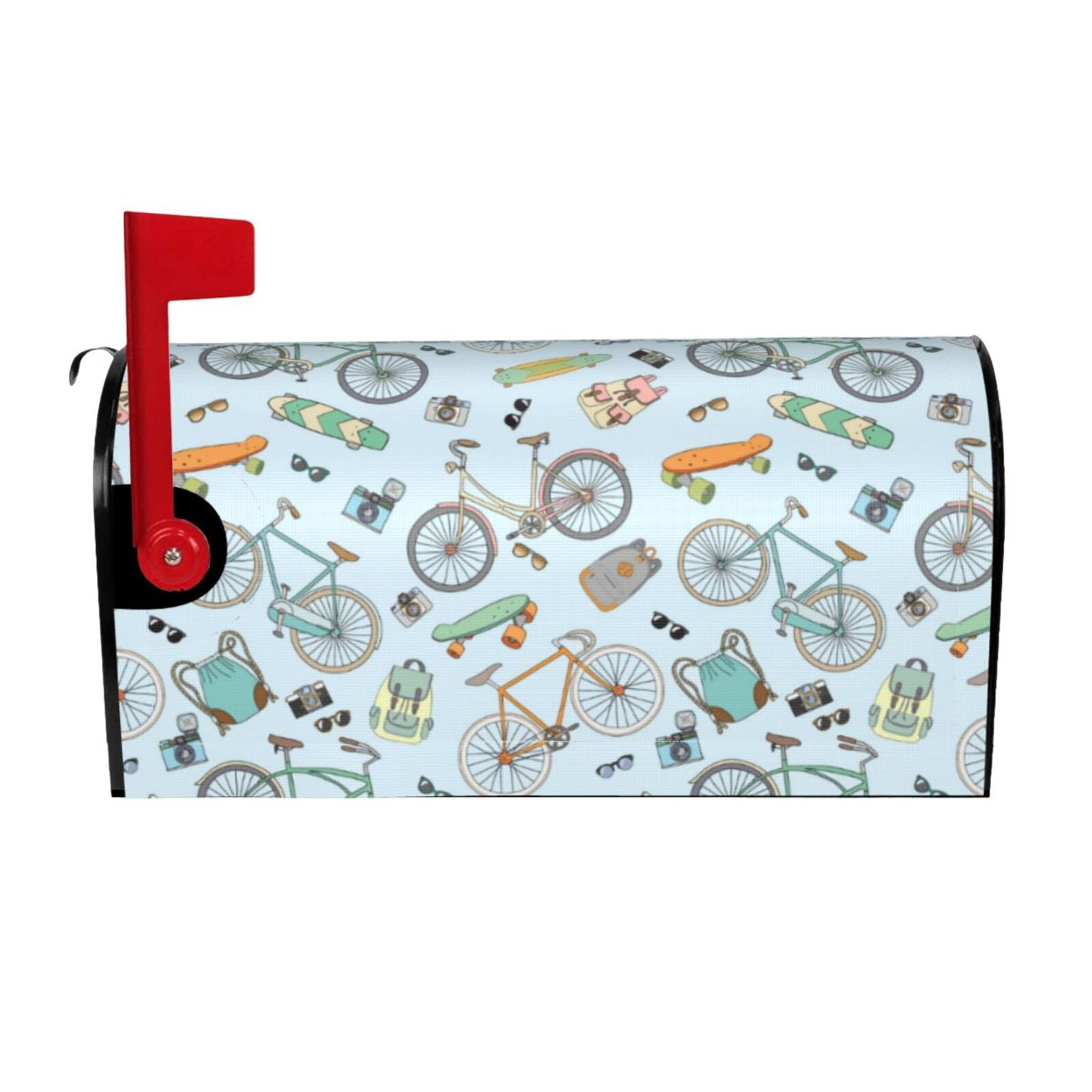 Mailbox Covers, Bike scooter Pattern Cute Welcome Mailbox Cover ...