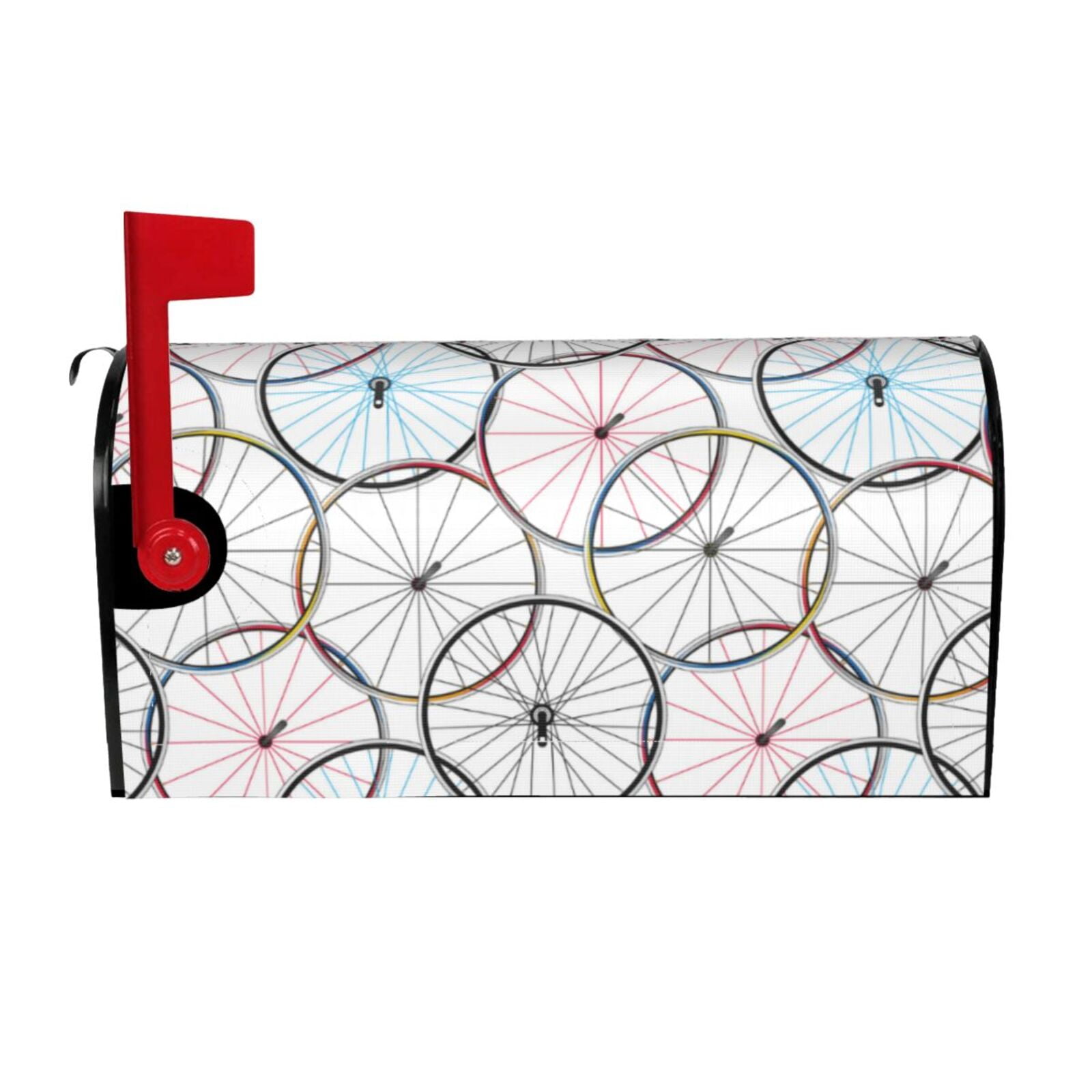 Mailbox Covers, Bike wheel Pattern red Welcome Cute Mailbox Cover ...