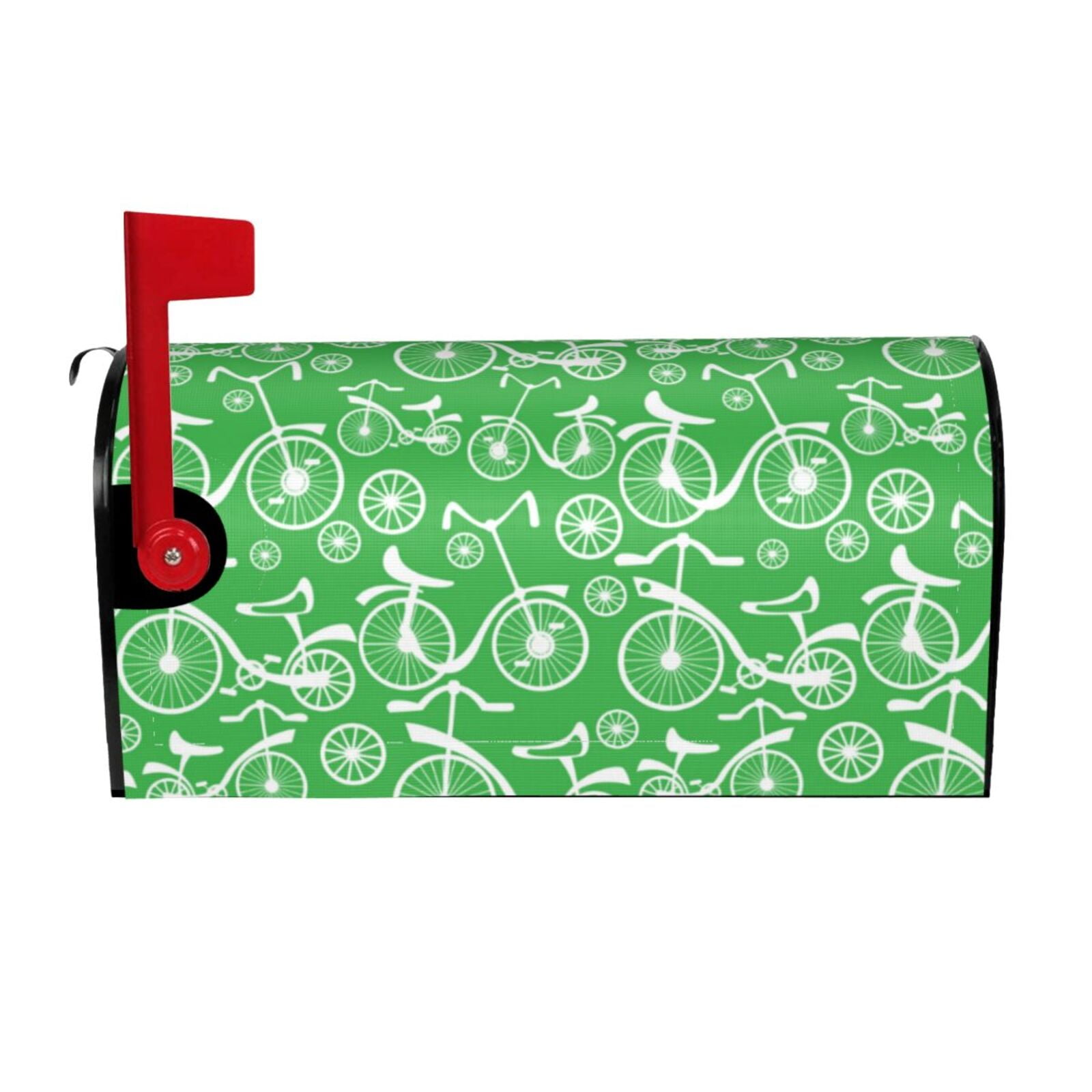 Mailbox Covers Bikes Pattern green Waterproof mail Box Covers, Magnetic ...