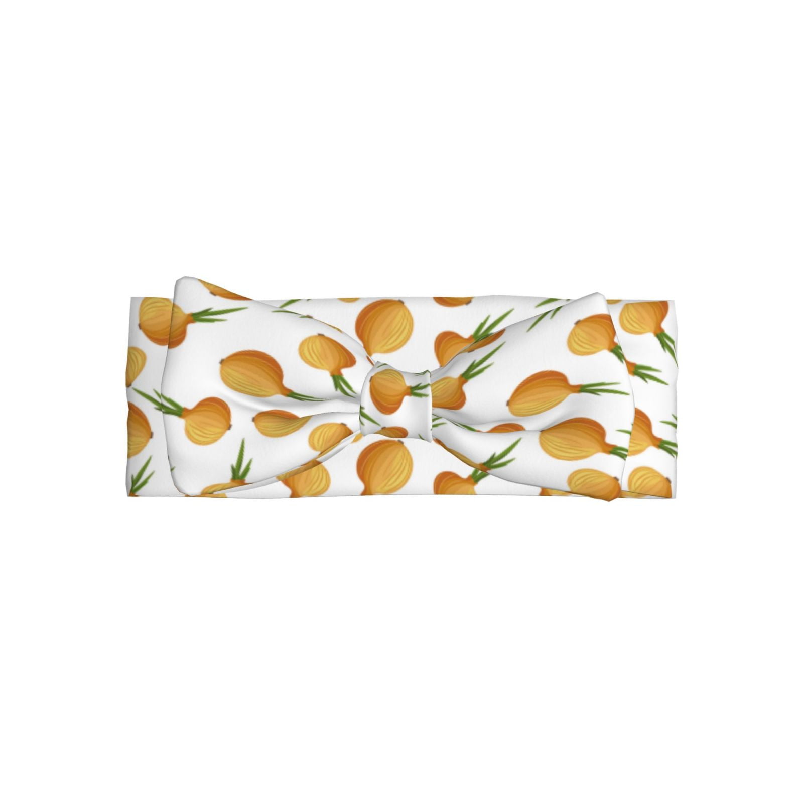 Baby Bows, Onion Pattern yellow Elastics Soft Baby Newborn Headbands ...