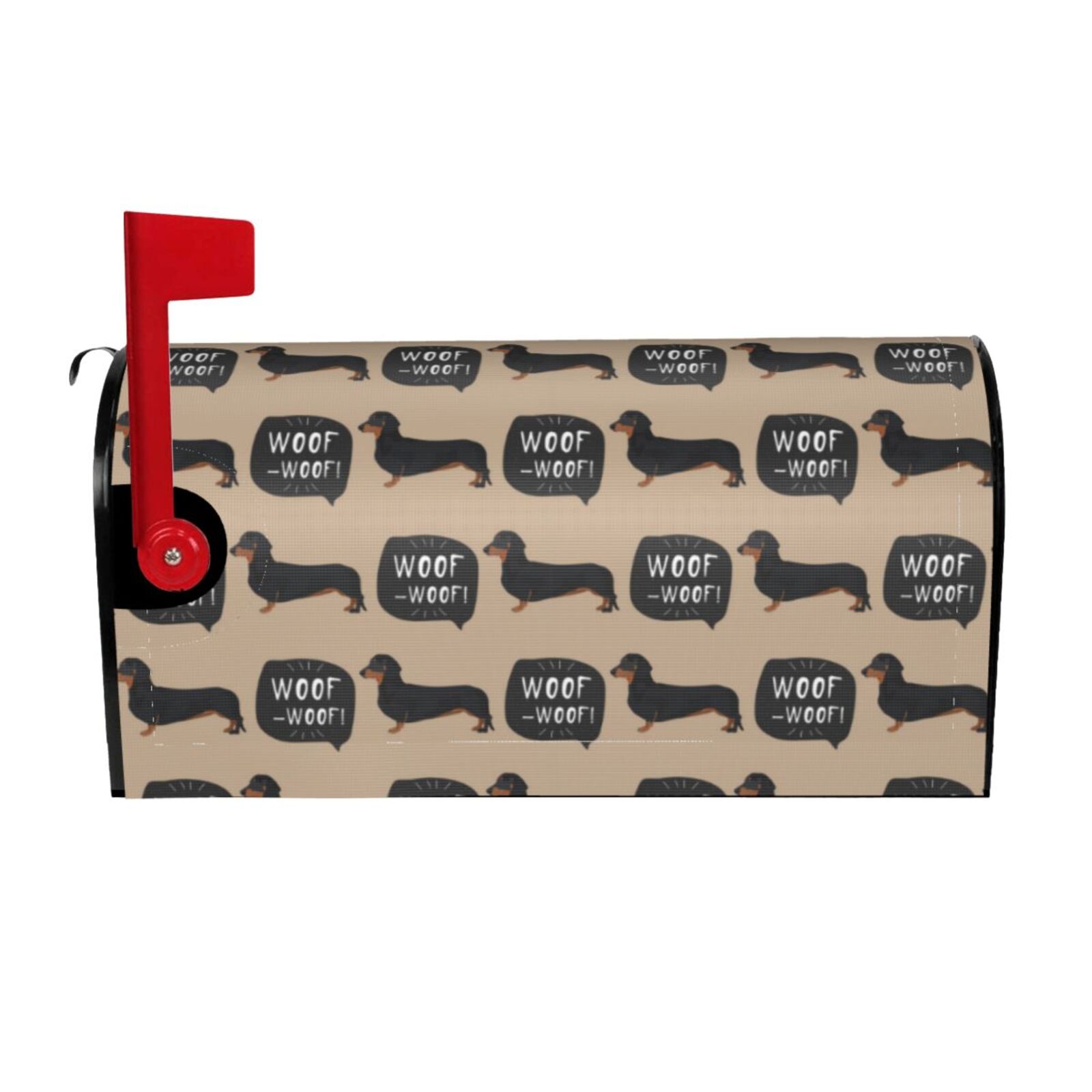 Mailbox Covers, Black Dachshund Dog Puppy Welcome Cute Mailbox Cover ...