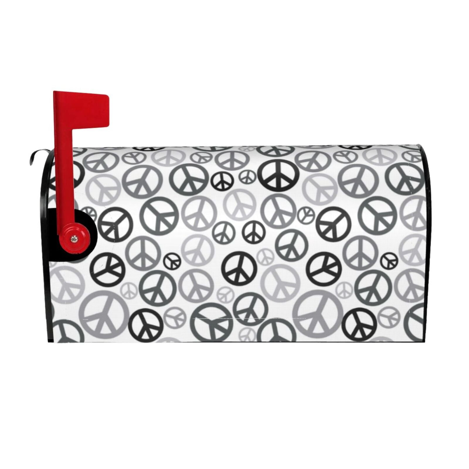 Mailbox Covers, Black grey peace sign Mailbox Cover Magnetic Extra ...