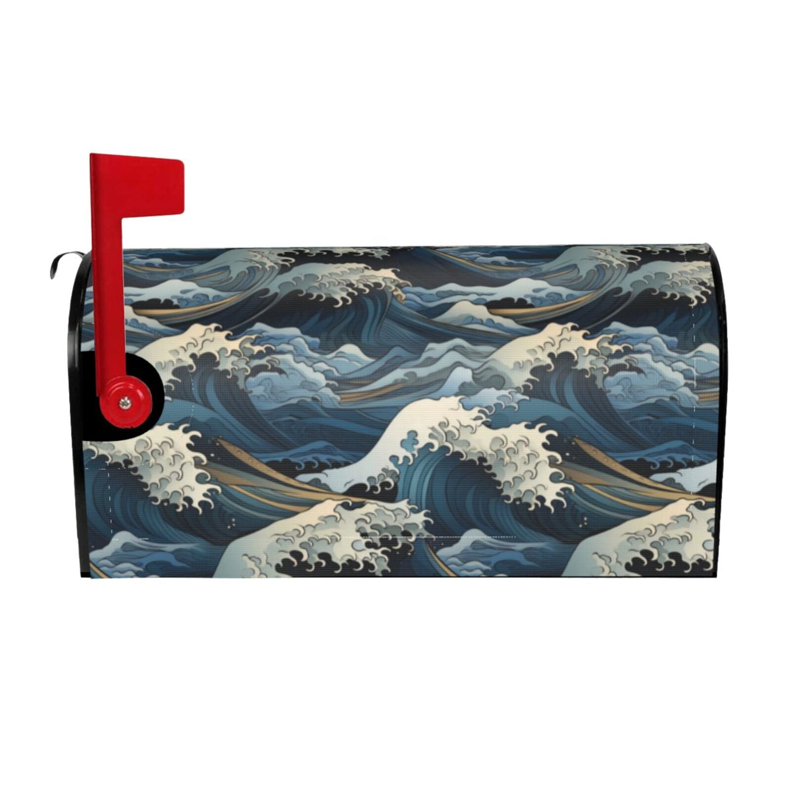 Mailbox Covers Blue Sea Waves Art Waterproof mail Box Covers, Magnetic ...