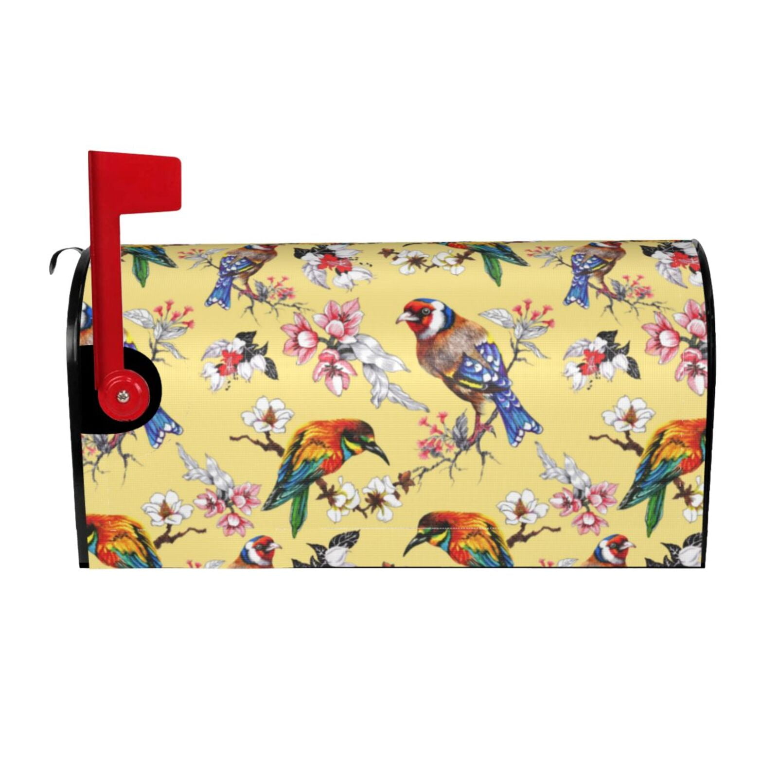 Mailbox Covers, Bright Birds Flowers Welcome Cute Mailbox Cover ...