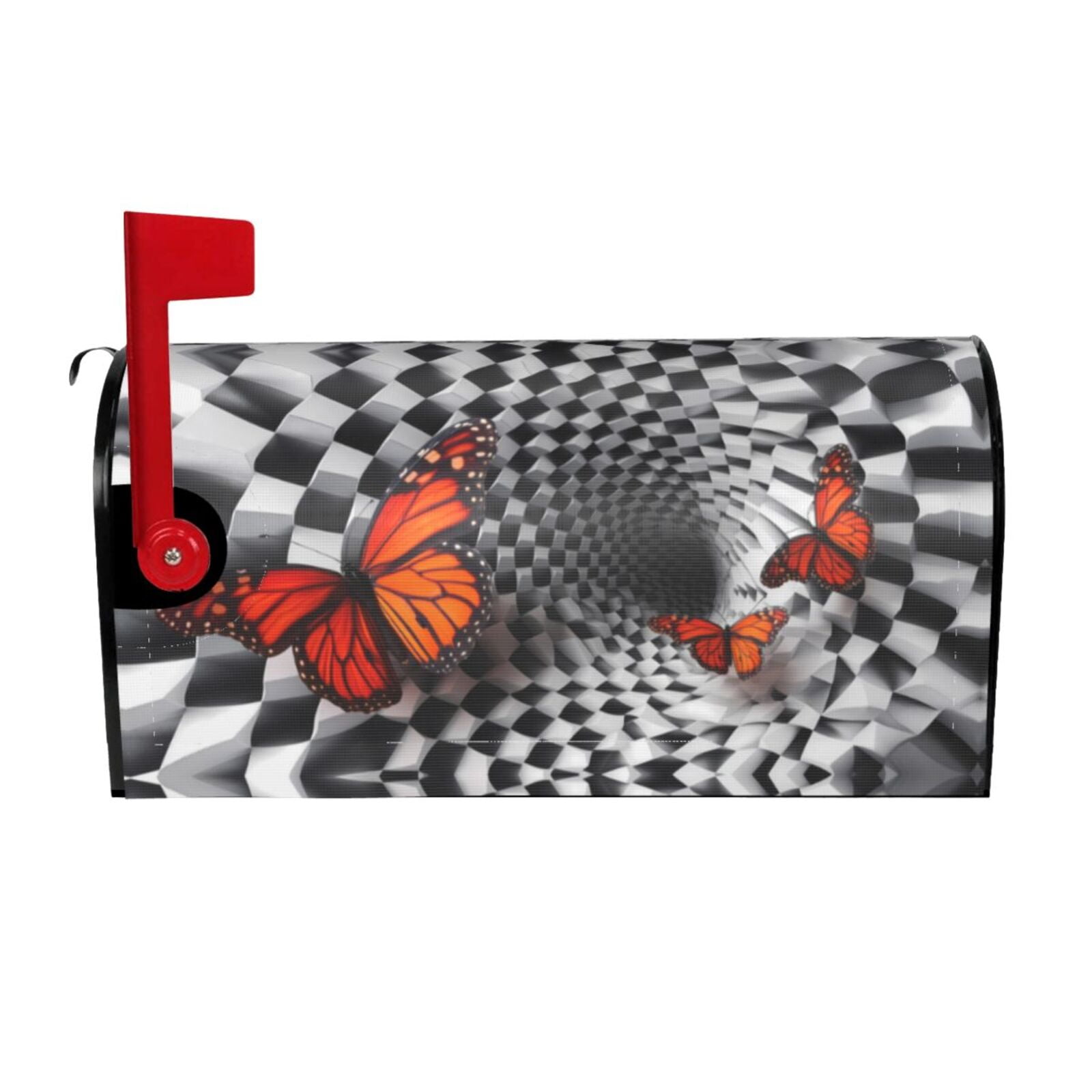 Mailbox Covers, Butterflies Optical Illusion Cute Welcome Mailbox Cover ...
