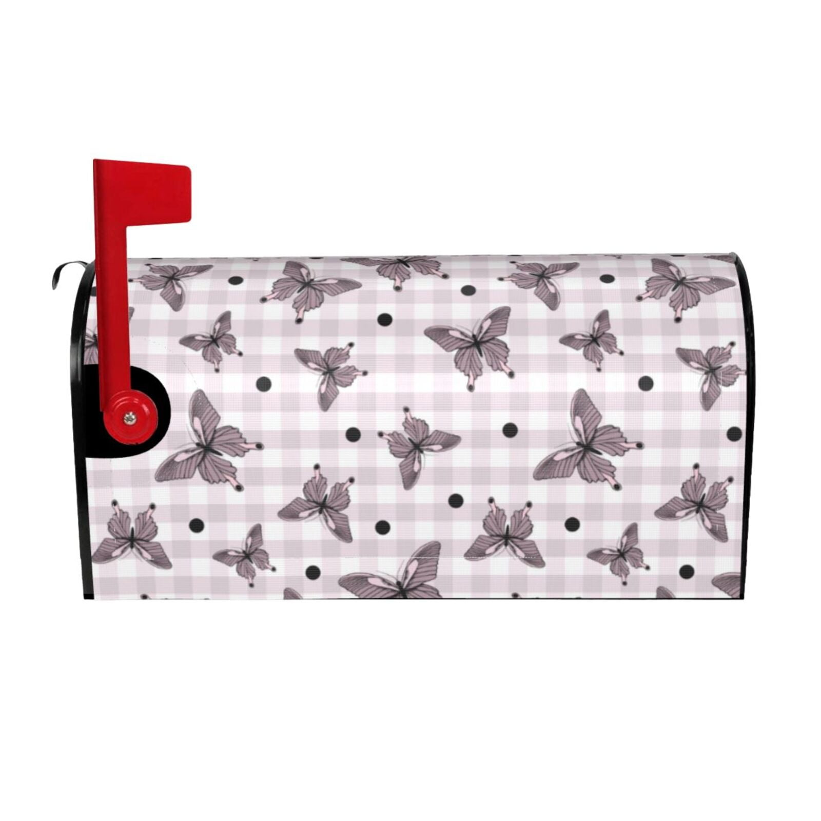 Mailbox Covers, Butterflies checkered Cute Welcome Mailbox Cover ...