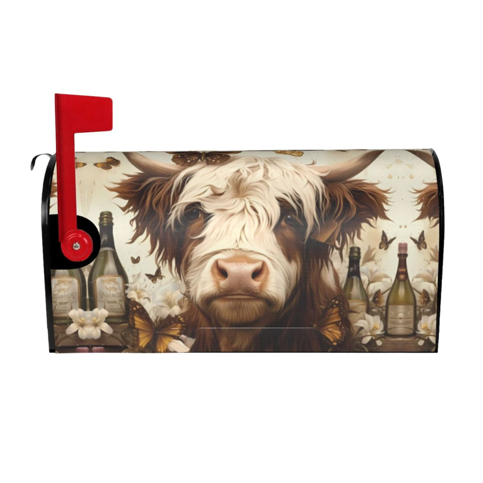 Mailbox Covers, Butterfly Cow Barrel Mailbox Cover Magnetic Extra Large ...