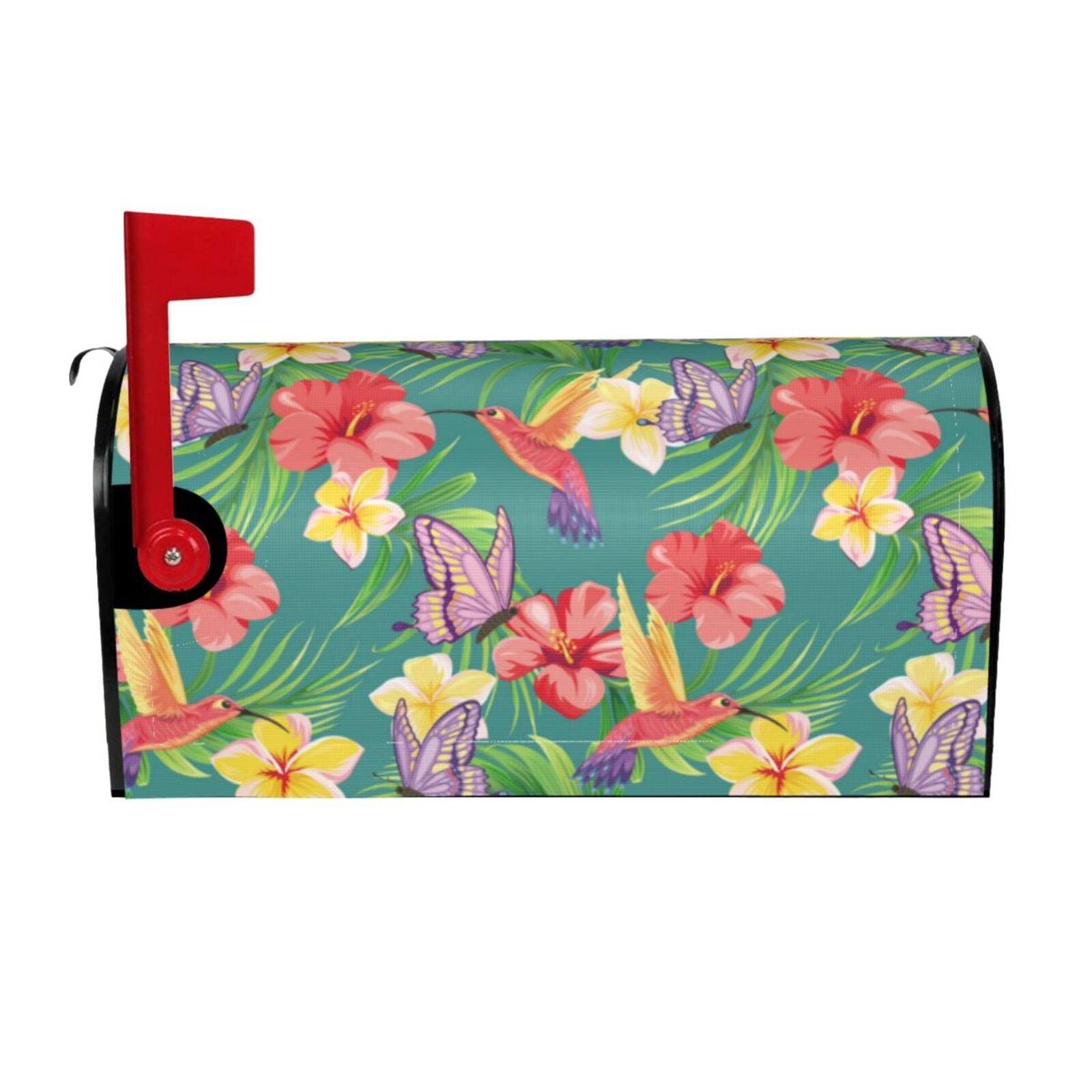 Mailbox Covers, Butterfly Hummingbird Flower Welcome Cute Mailbox Cover ...