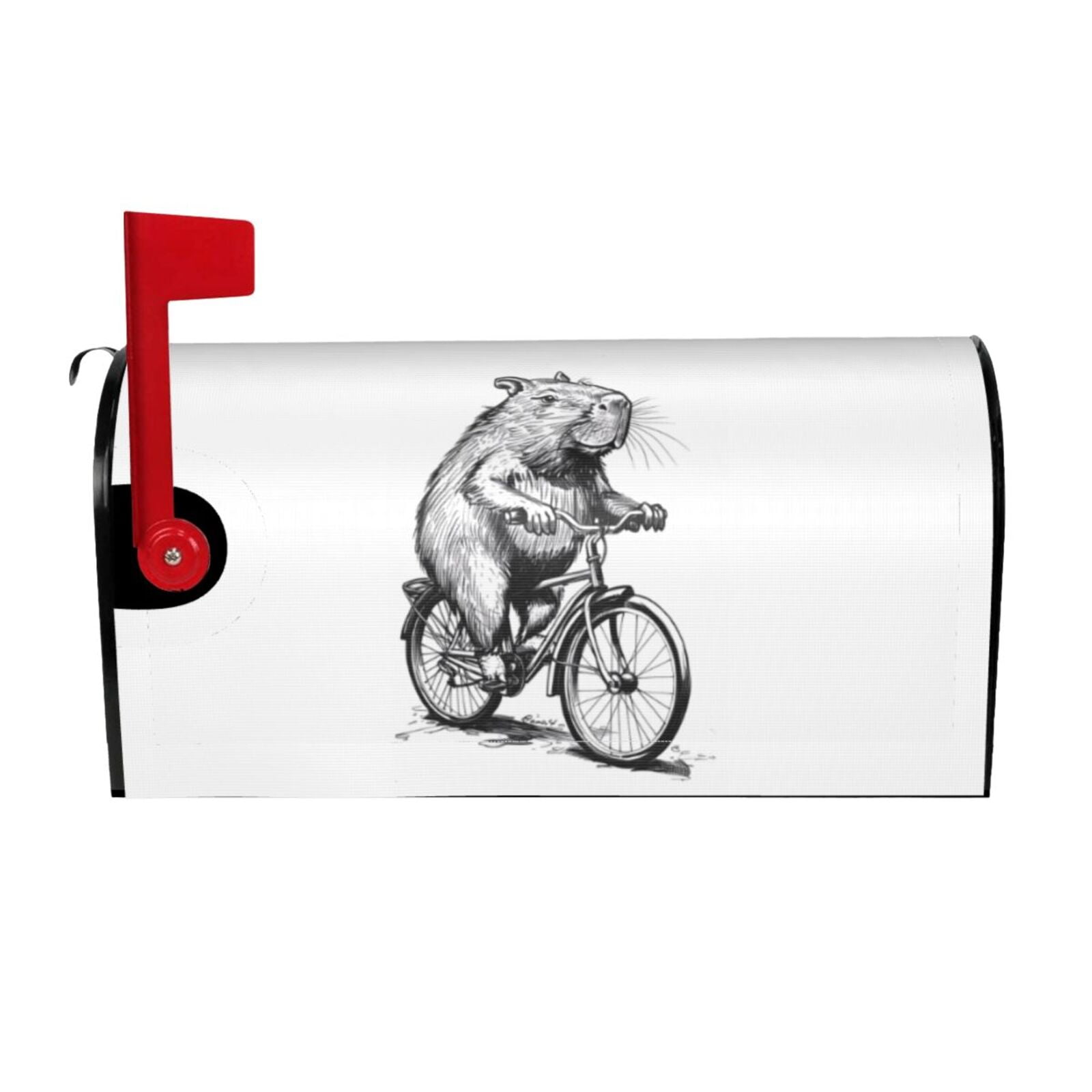 Mailbox Covers, Capybara Riding Bicycle Welcome Cute Mailbox Cover ...