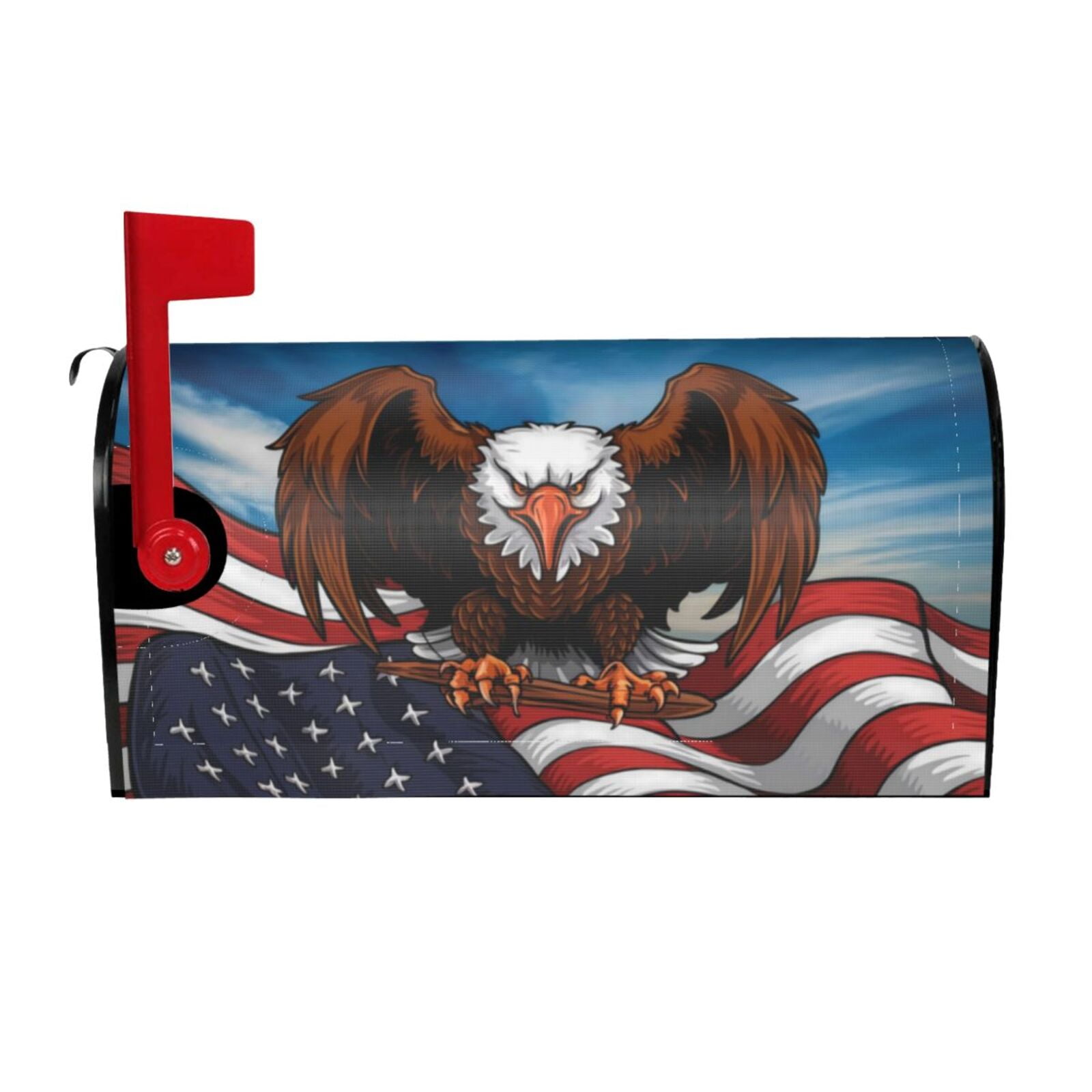 Mailbox Covers, Cartoon Bald Eagle USA Welcome Cute Mailbox Cover ...
