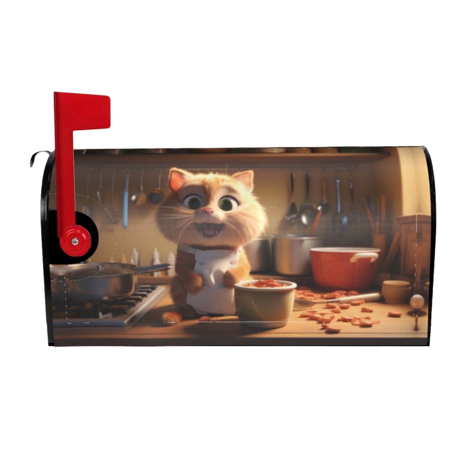 Mailbox Covers Cartoon Cooking Cat Waterproof mail Box Covers, Magnetic ...