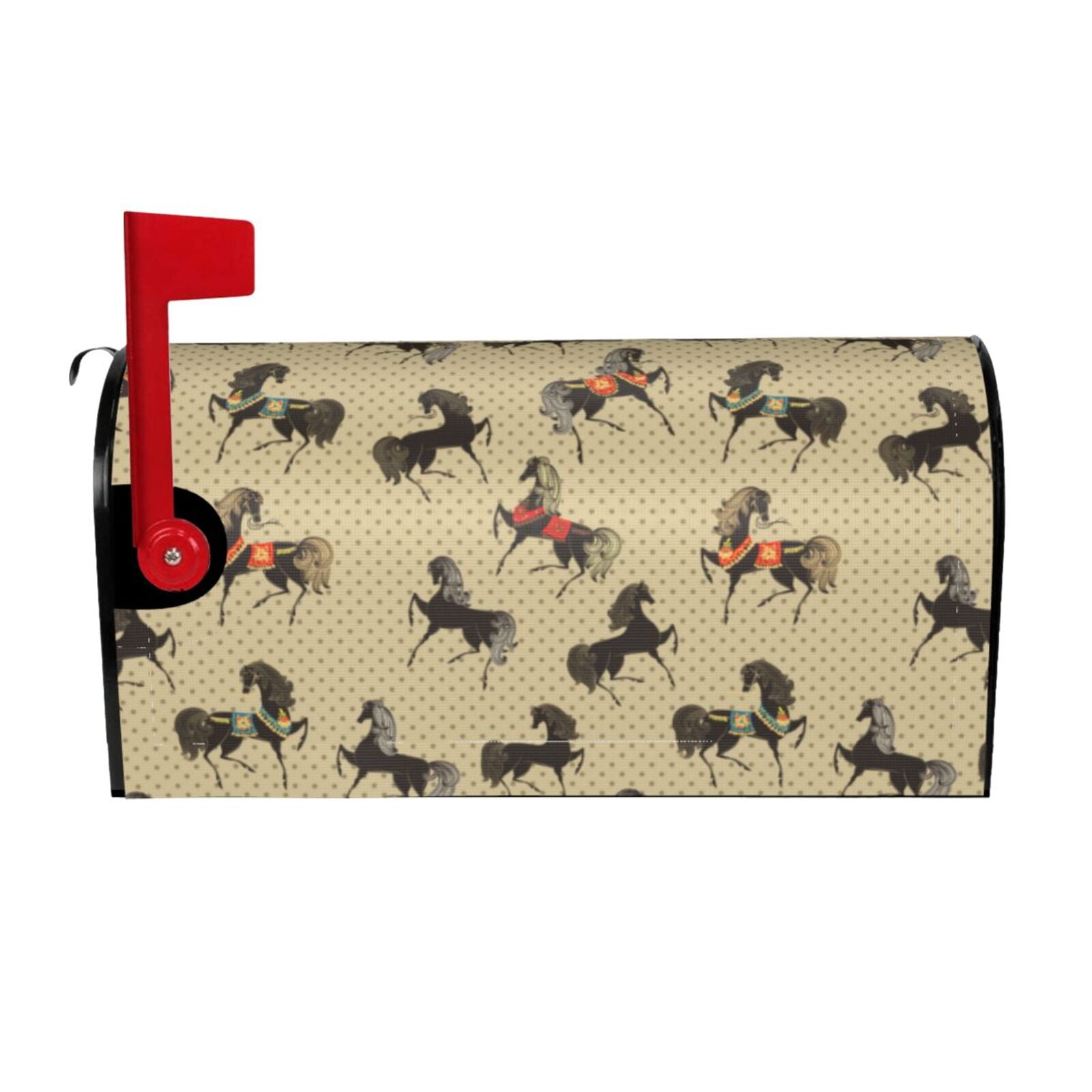 Mailbox Covers, Cartoon Cool Horse Black Mailbox Cover Magnetic Extra ...