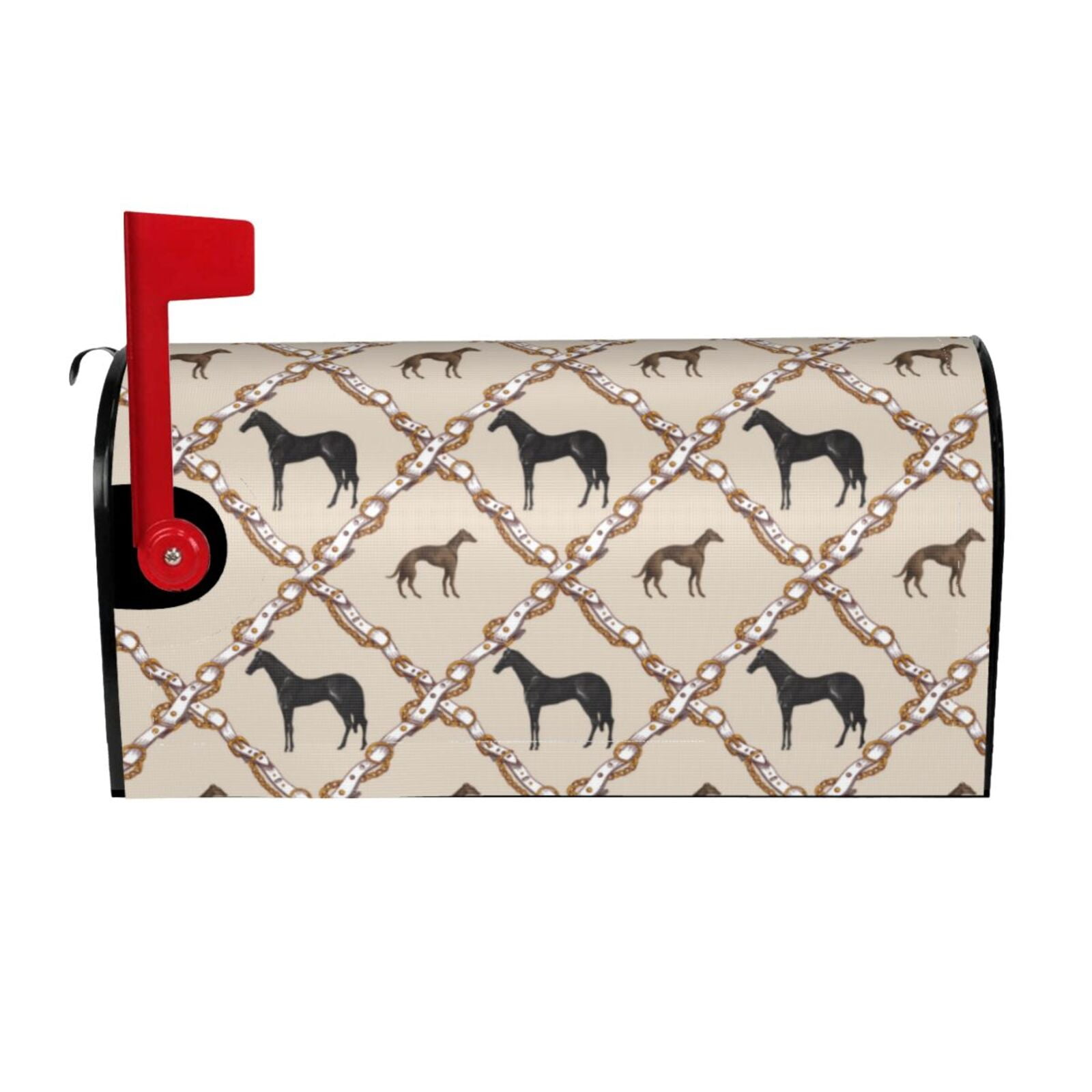Mailbox Covers, Cartoon Cool Horse Hunting Dog Welcome Cute Mailbox ...
