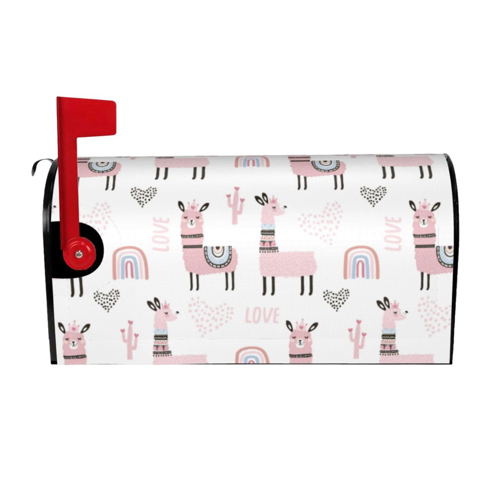 Mailbox Covers, Cartoon Cute Alpacalove Pink Mailbox Cover Magnetic ...