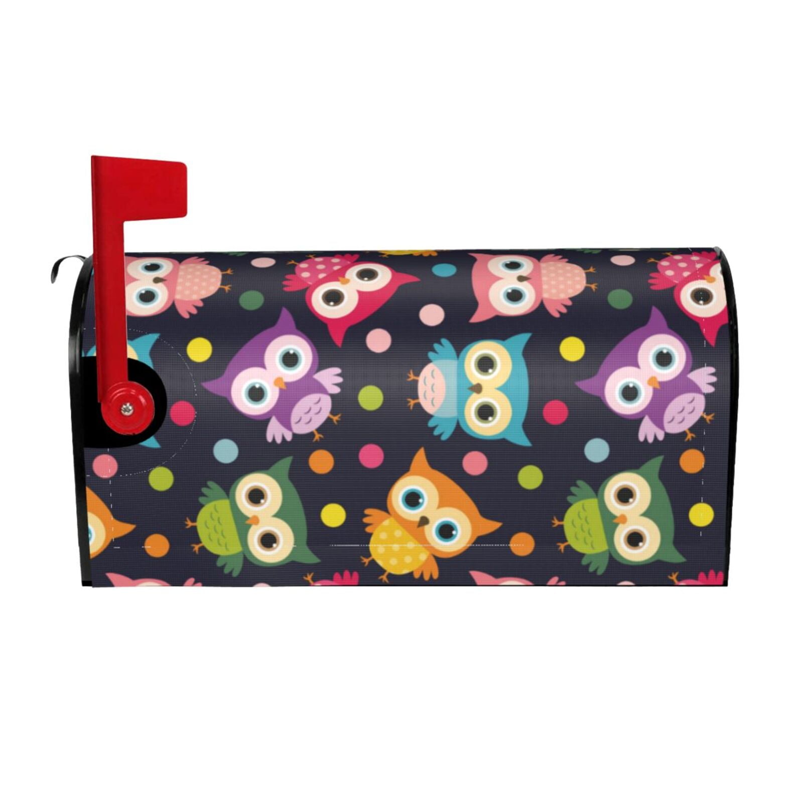 Mailbox Covers Cartoon Cute Colorful Owls Waterproof mail Box Covers ...