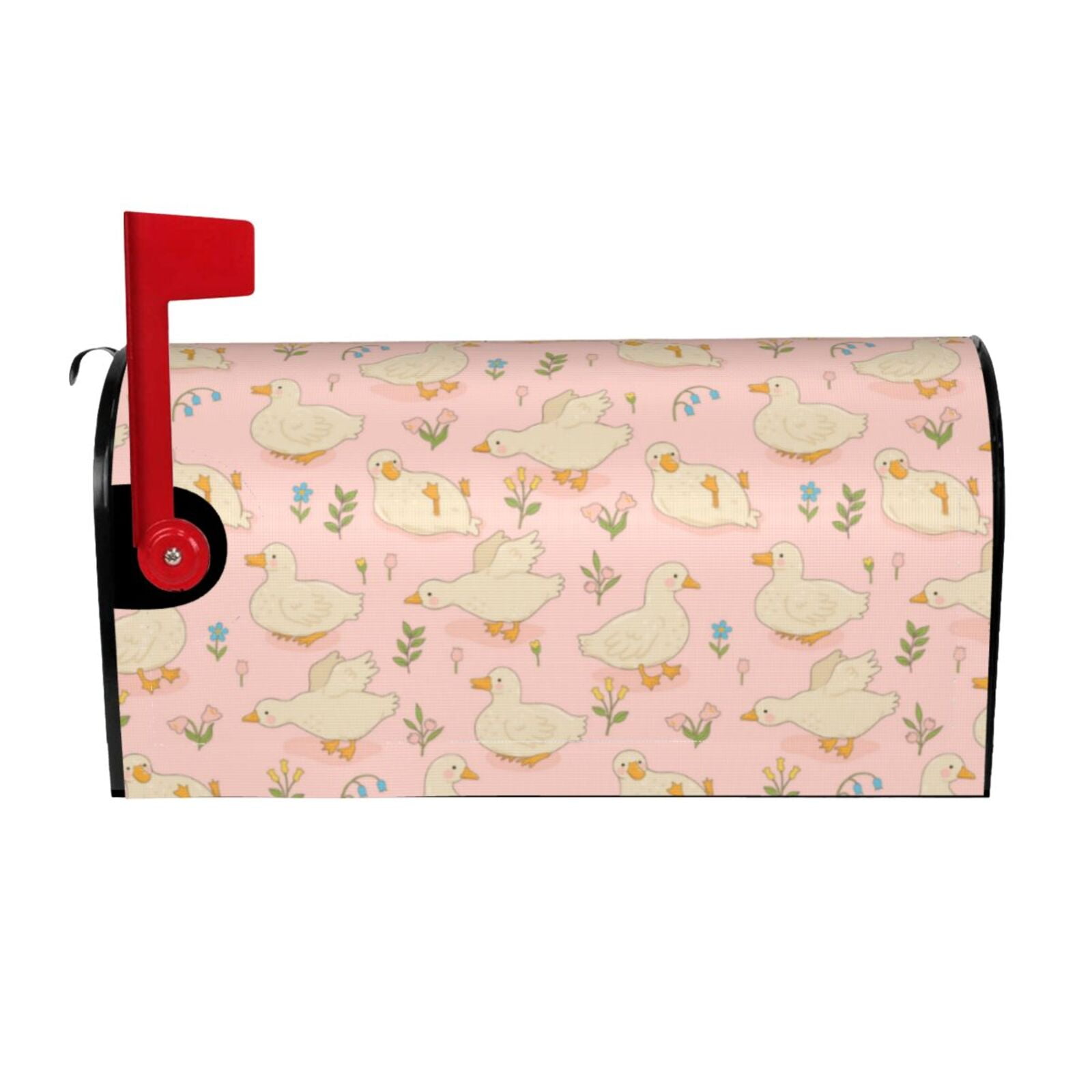 Mailbox Covers Cartoon Cute Duck Flower Pink Waterproof mail Box Covers ...