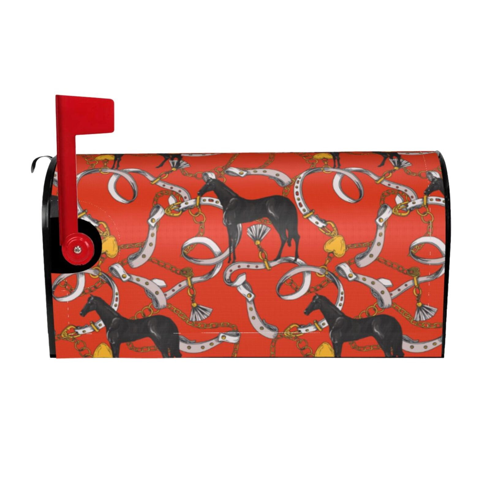 Mailbox Covers, Cartoon Cute Horse Black Welcome Cute Mailbox Cover ...