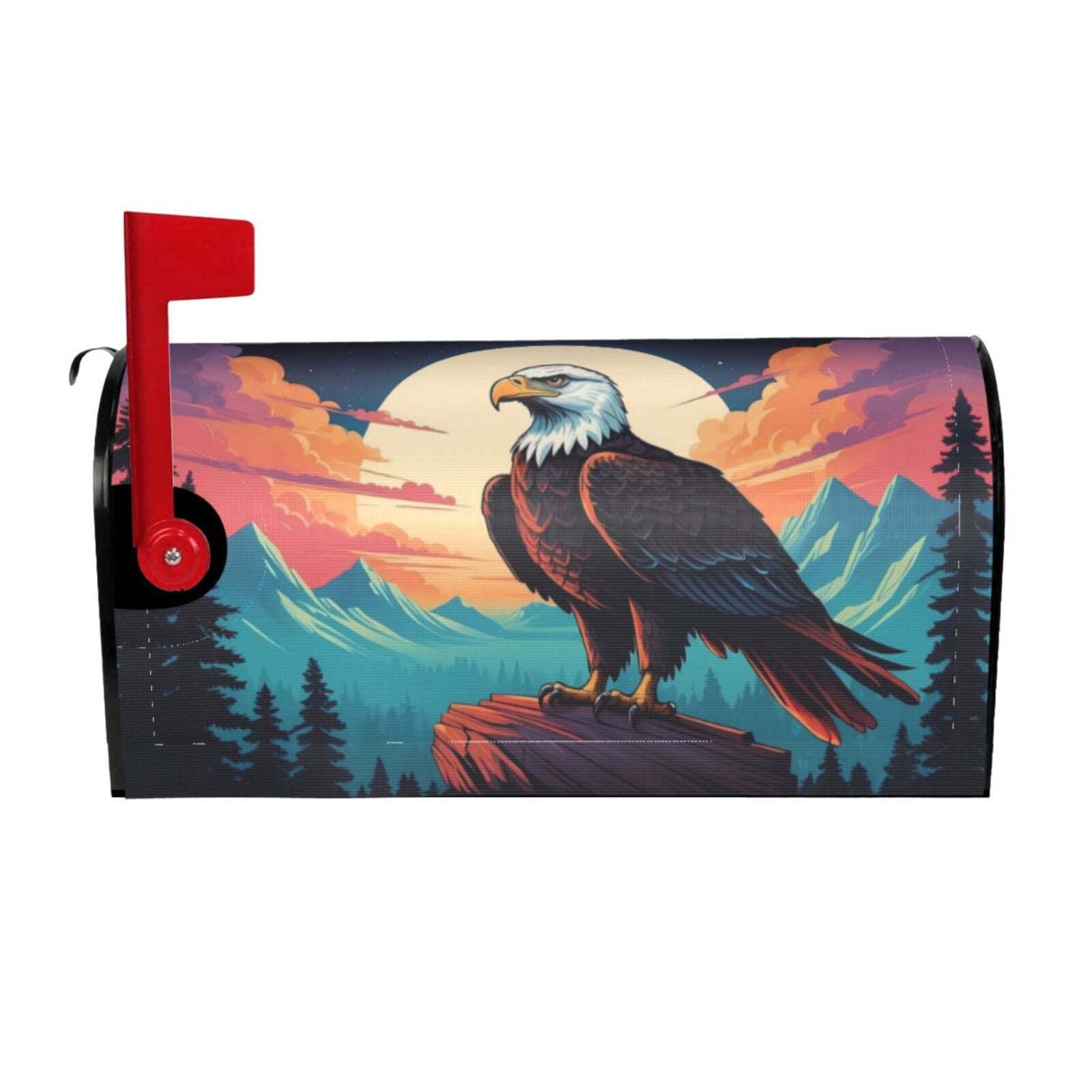Mailbox Covers, Cartoon Iceberg Bald Eagle Welcome Mailbox Cover ...