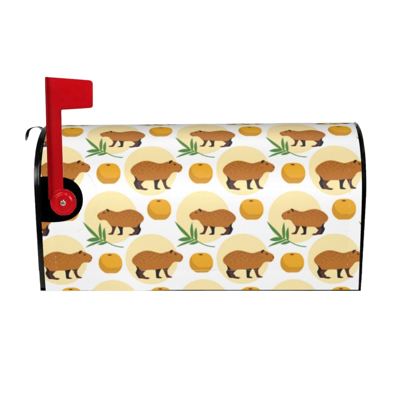 Mailbox Covers, Cartoon Orange Capybara Welcome Cute Mailbox Cover ...