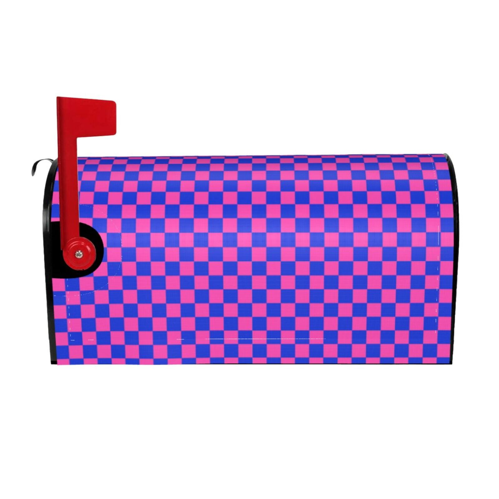 Mailbox Covers, Checkered blue pink Y2K retro Welcome Cute Mailbox ...