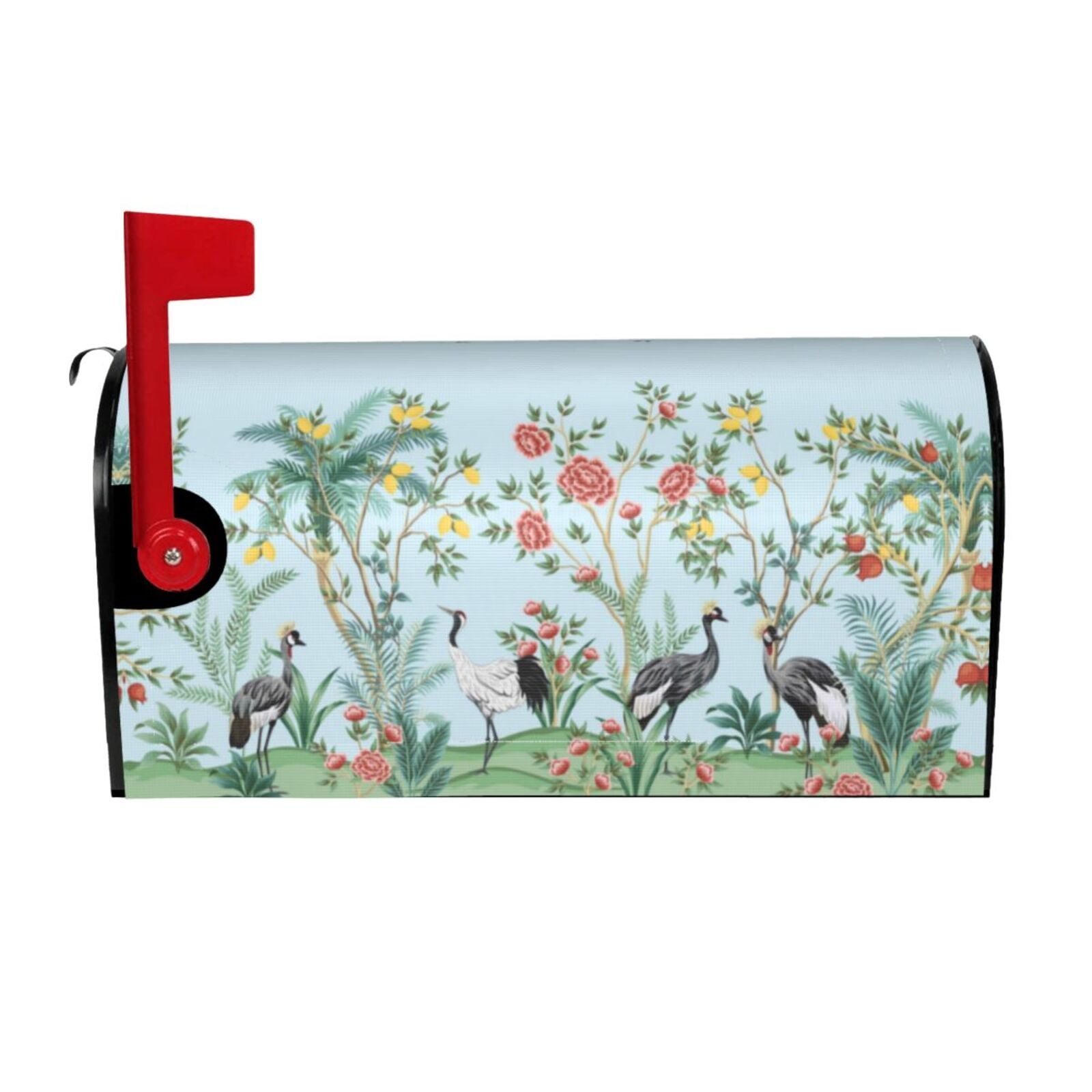 Mailbox Covers, Chinoiserie Floral Palm Tree Welcome Cute Mailbox Cover ...