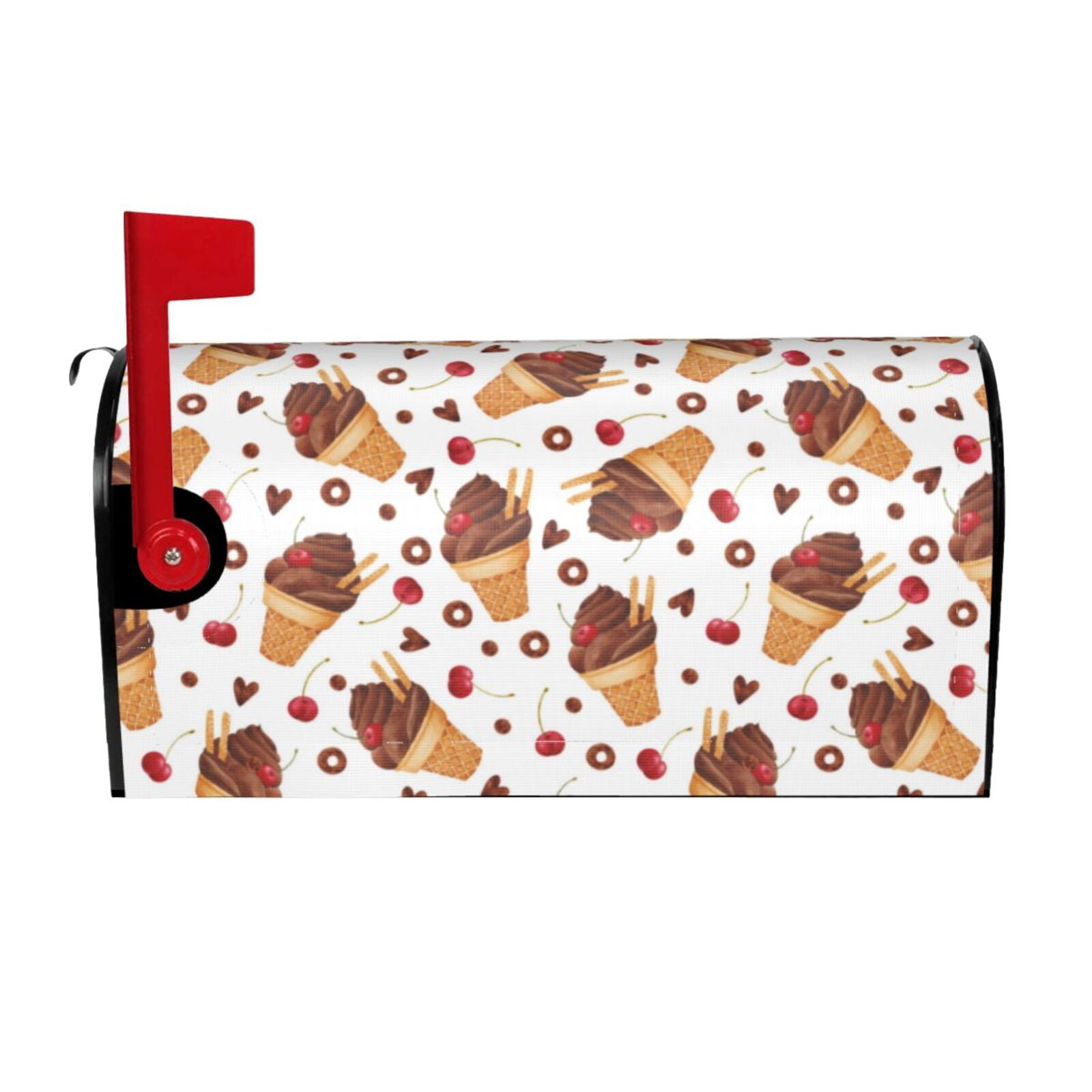 Mailbox Covers, Chocolate Ice Cream Print Welcome Cute Mailbox Cover ...