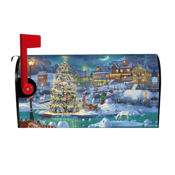 Mailbox Covers, Christmas Tree Welcome Cute Mailbox Cover Magnetic ...
