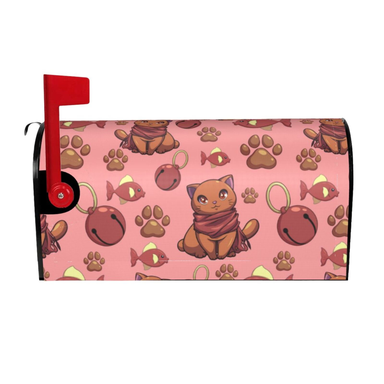 Mailbox Covers, Classic Katong Cat Fish Pink Welcome Cute Mailbox Cover ...